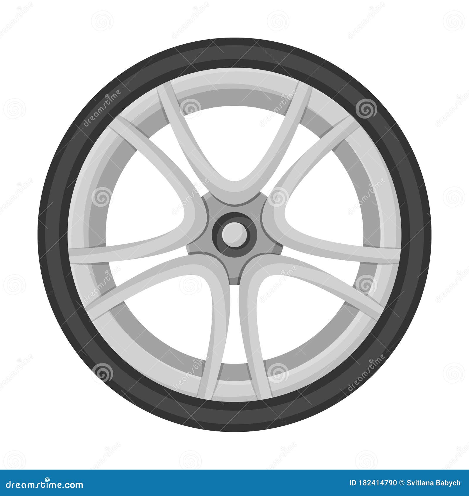 Wheel Car Vector Icon.Cartoon Vector Icon Isolated on White Background ...