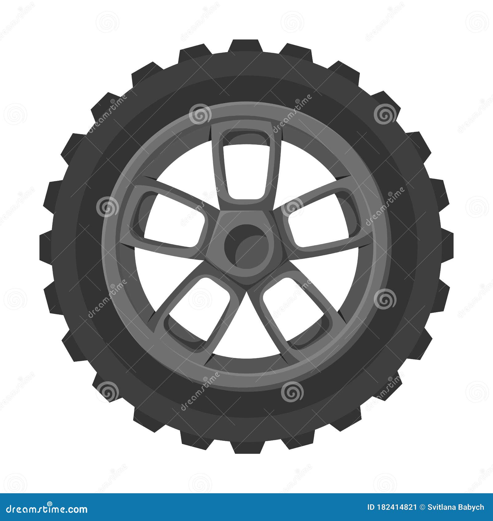 Wheel Car Vector Icon.Cartoon Vector Icon Isolated on White Background ...