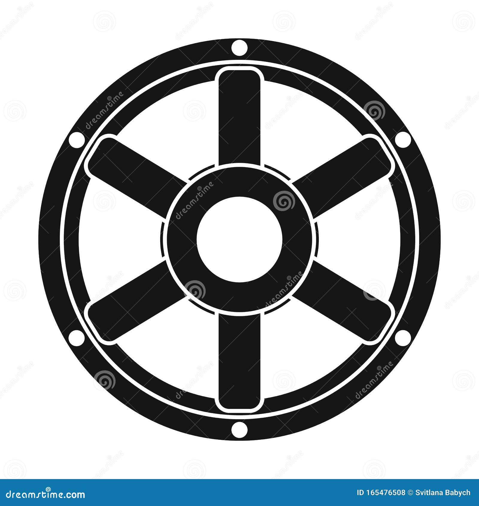 Wheel of Cart Vector Icon.Black Vector Icon Isolated on White ...