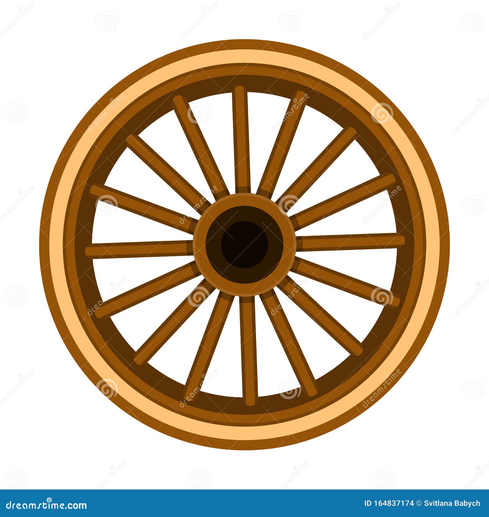 Wheel of Cart Vector Icon.Cartoon Vector Icon Isolated on White ...