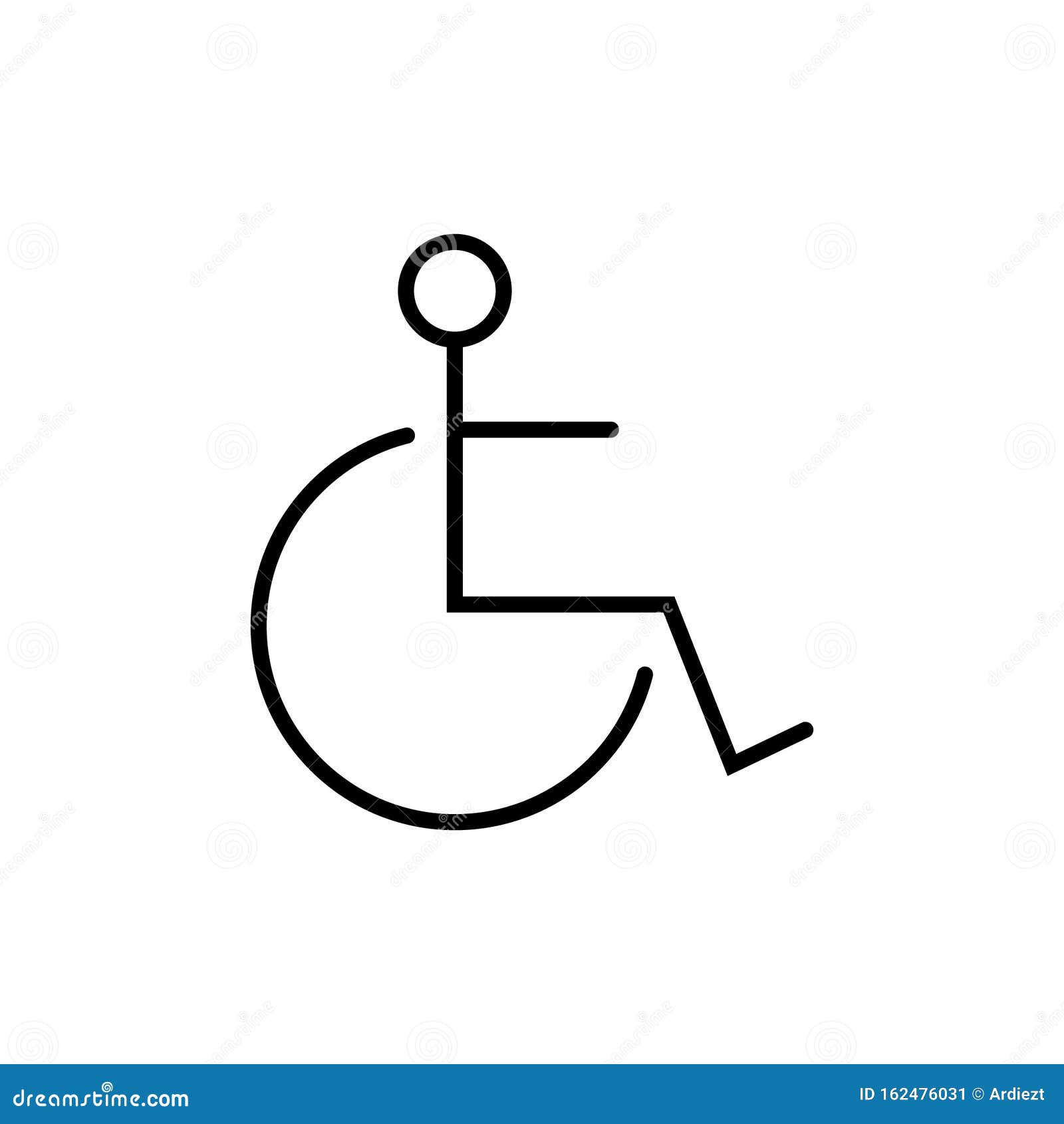 Wheel Chair Icon, Disabled Symbol Vector Template.Print Stock Vector ...