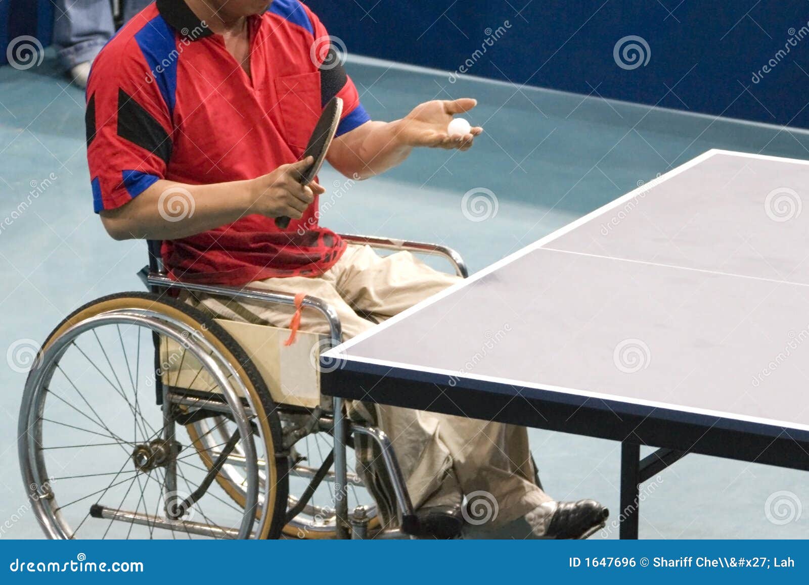Wheel Chair Table Tennis for Disabled Persons Stock Photo - Image of ...