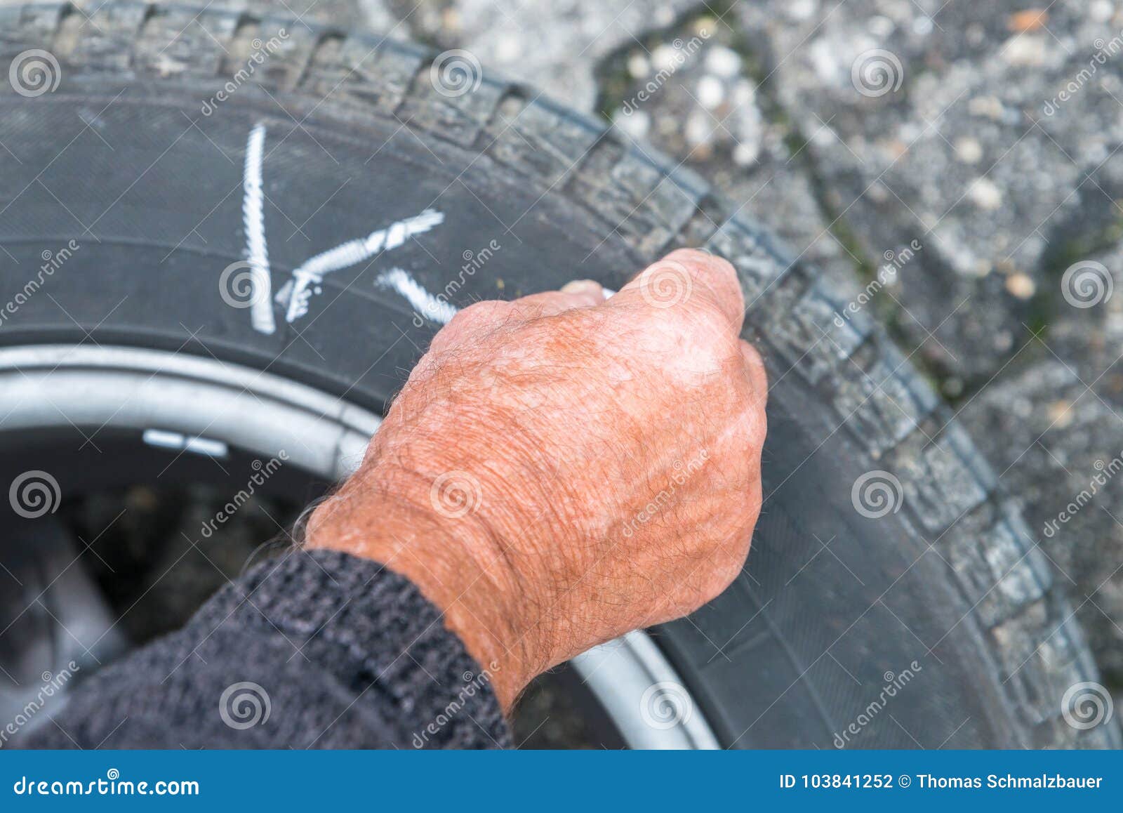 Wheel Change and Label the Tires with Crayon Stock Photo - Image of ...
