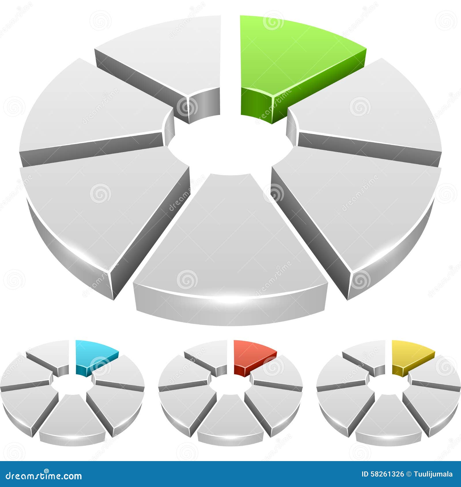 Wheel chart stock vector. Illustration of number, element - 58261326