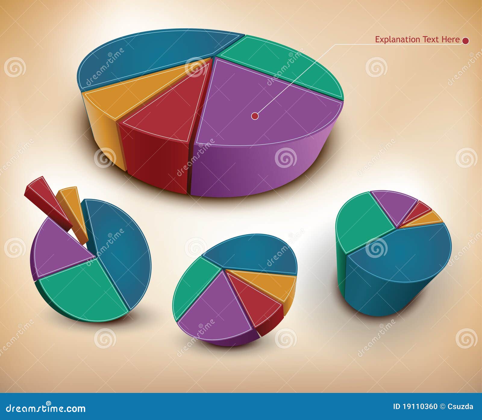 Wheel charts stock vector. Illustration of green, slice - 19110360