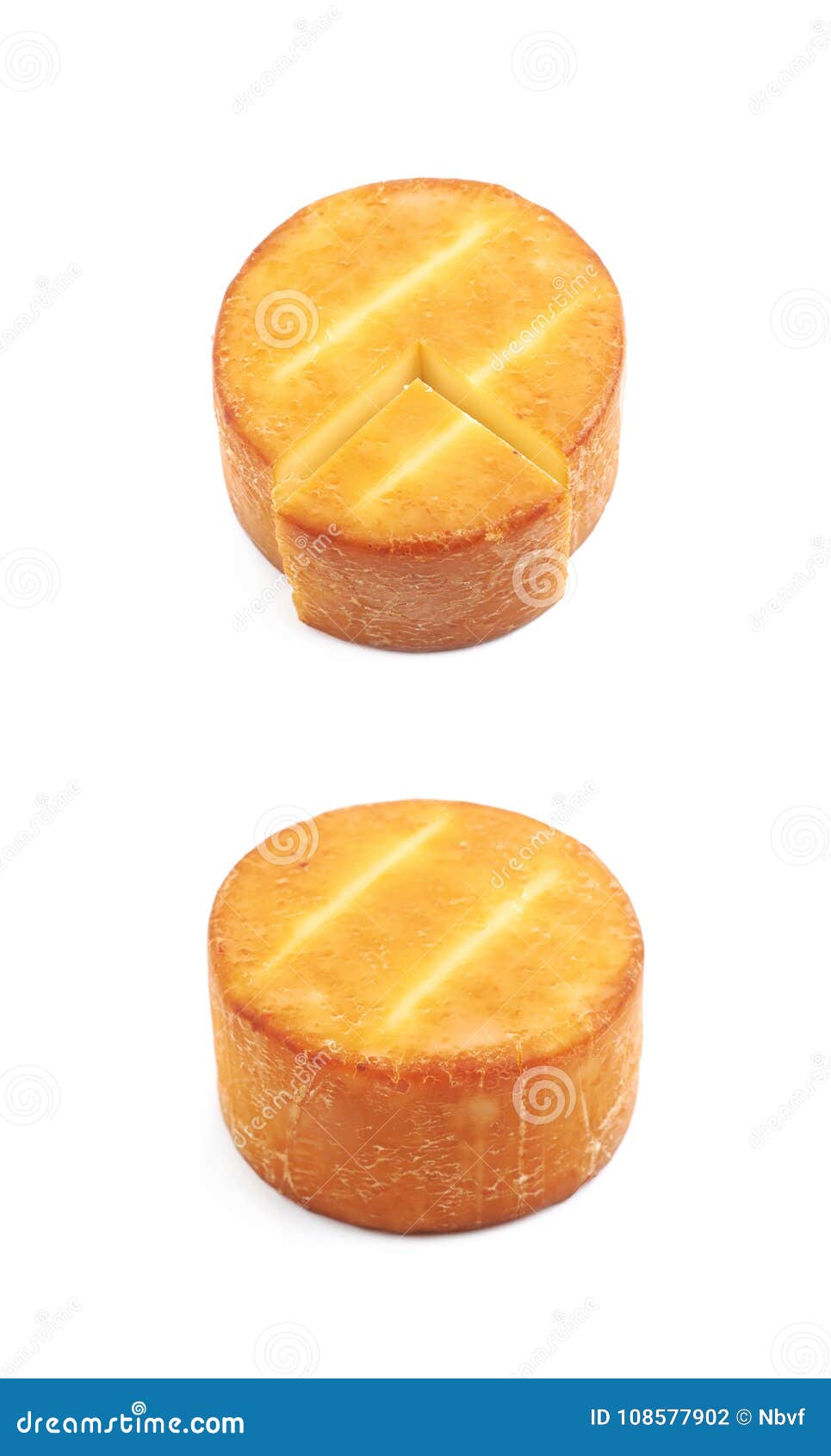 Wheel of cheese isolated stock photo. Image of circle - 108577902