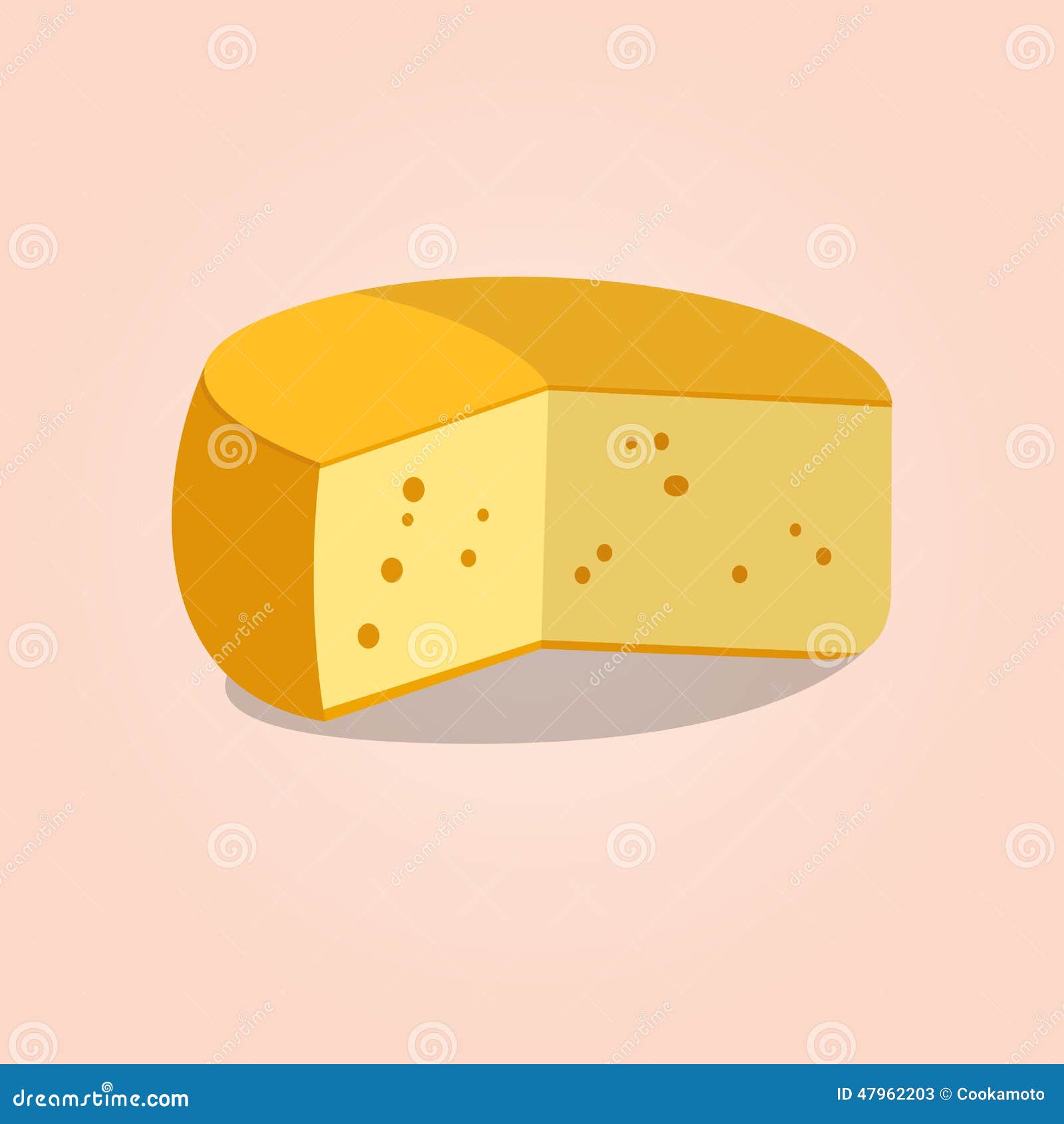 Wheel of Cheese. Vector Illustration Stock Vector - Illustration of ...
