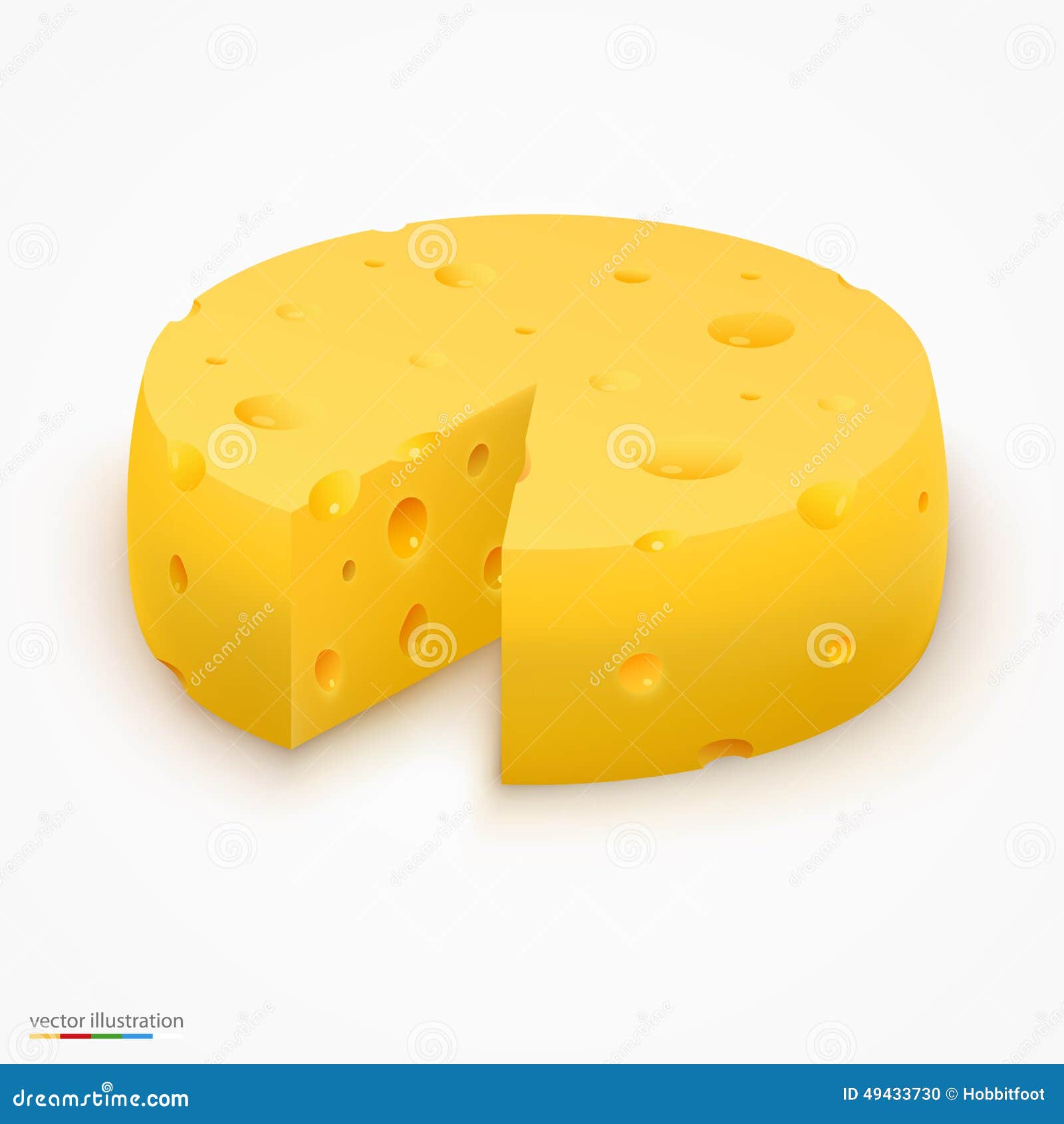 Wheel of Cheese. Vector Illustration Stock Vector - Illustration of ...
