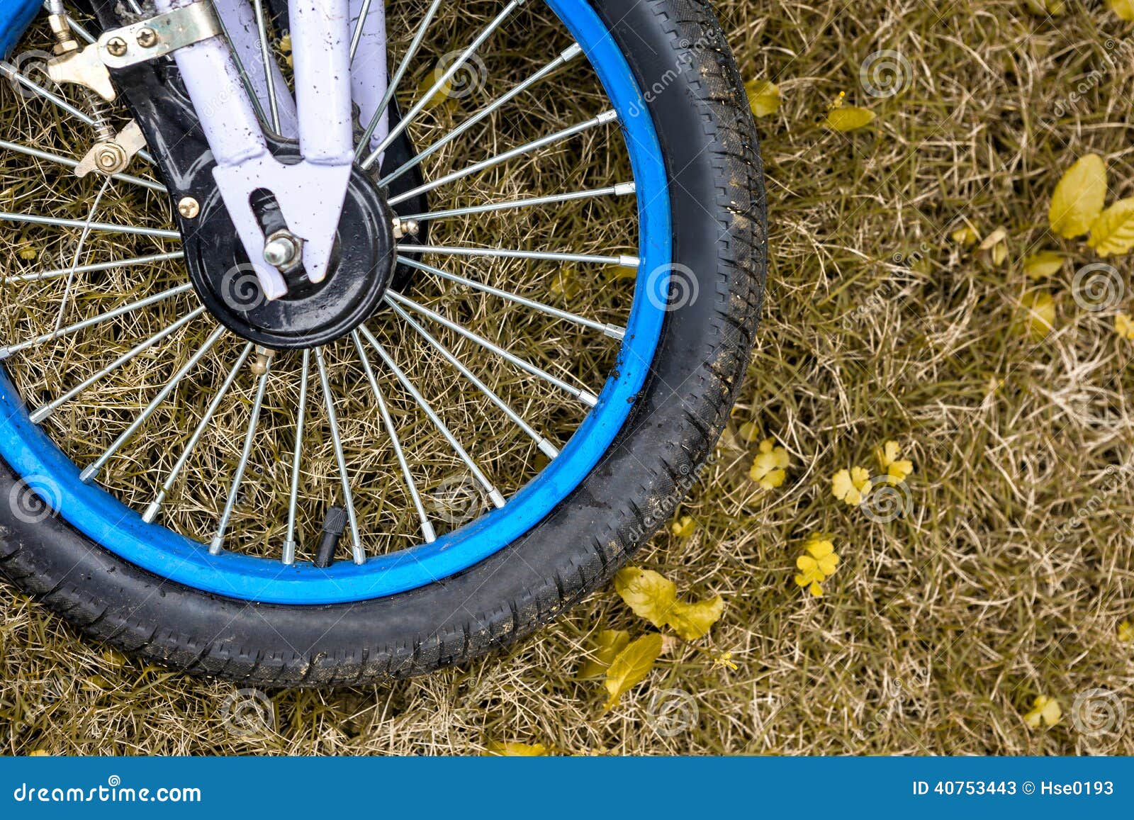 Child On A Bike. Children`s Foot On A Bicycle Pedal. Children`s Bike In ...