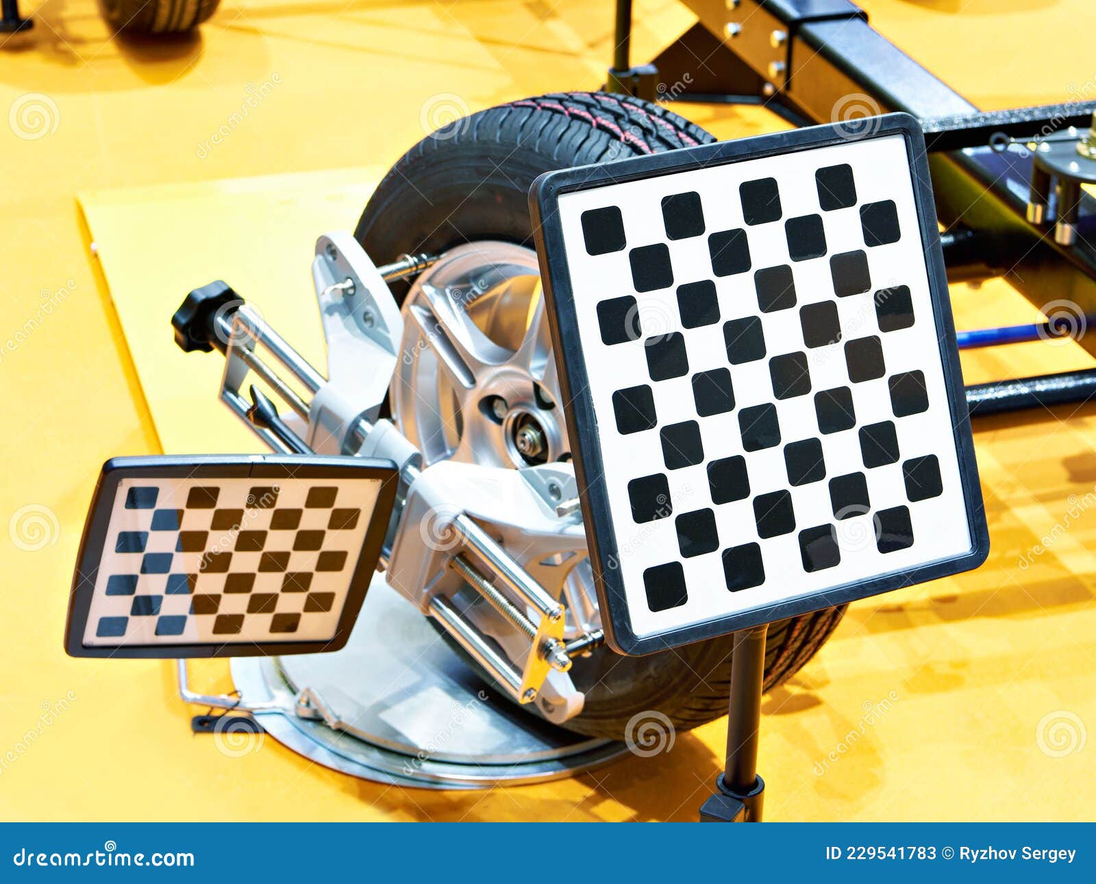 Wheel Clamp of Automotive Diagnostic and Analysis System Stock Image ...