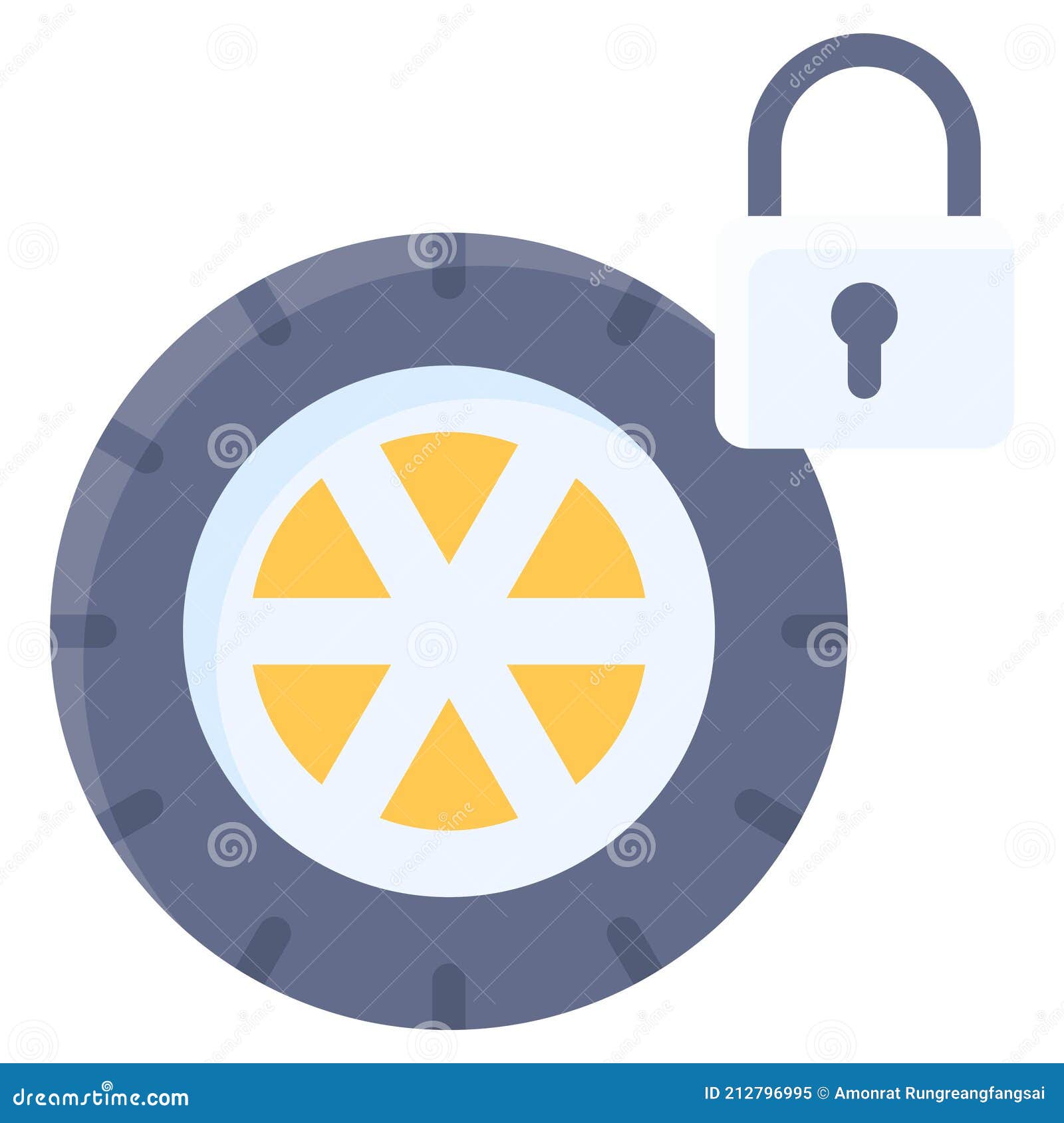 Wheel Clamp Icon, Parking Lot Related Vector Stock Vector ...