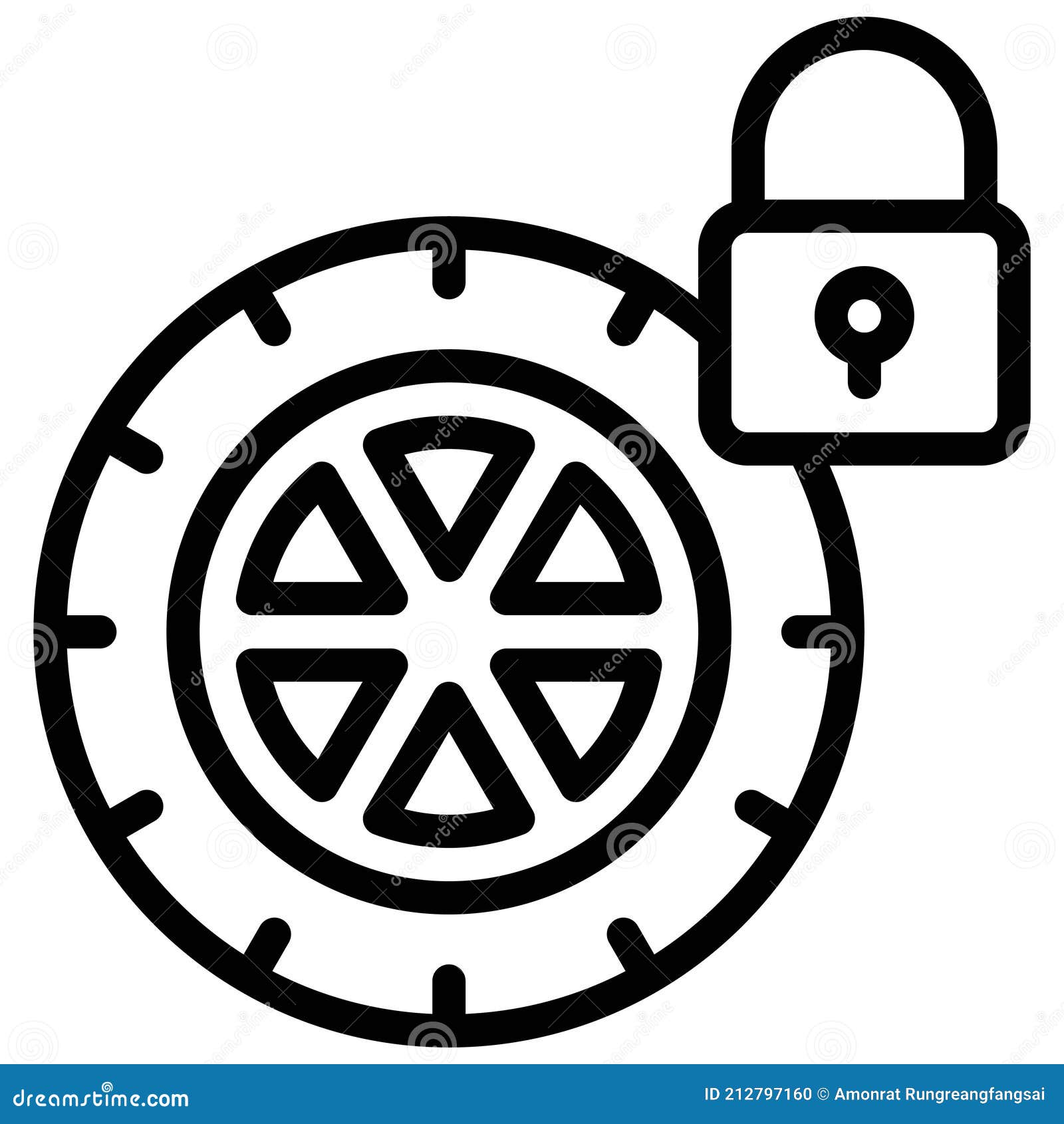 Wheel Clamp Icon, Parking Lot Related Vector Stock Vector ...