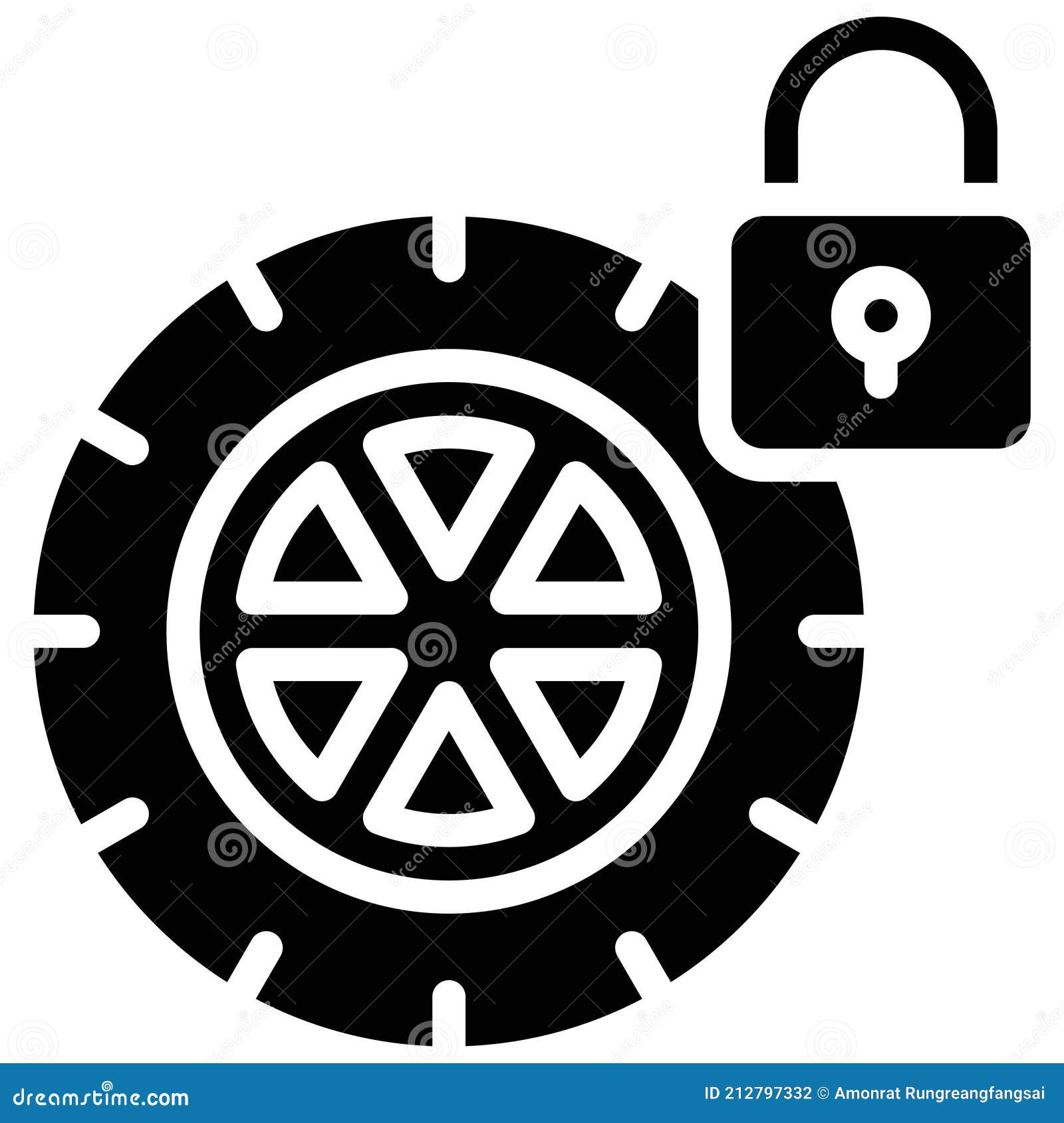 Wheel Clamp Icon, Parking Lot Related Vector Stock Vector ...