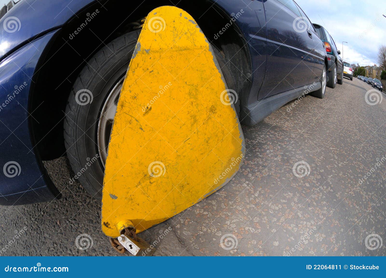 Wheel Clamp Parking Infringement Stock Image - Image of residential ...