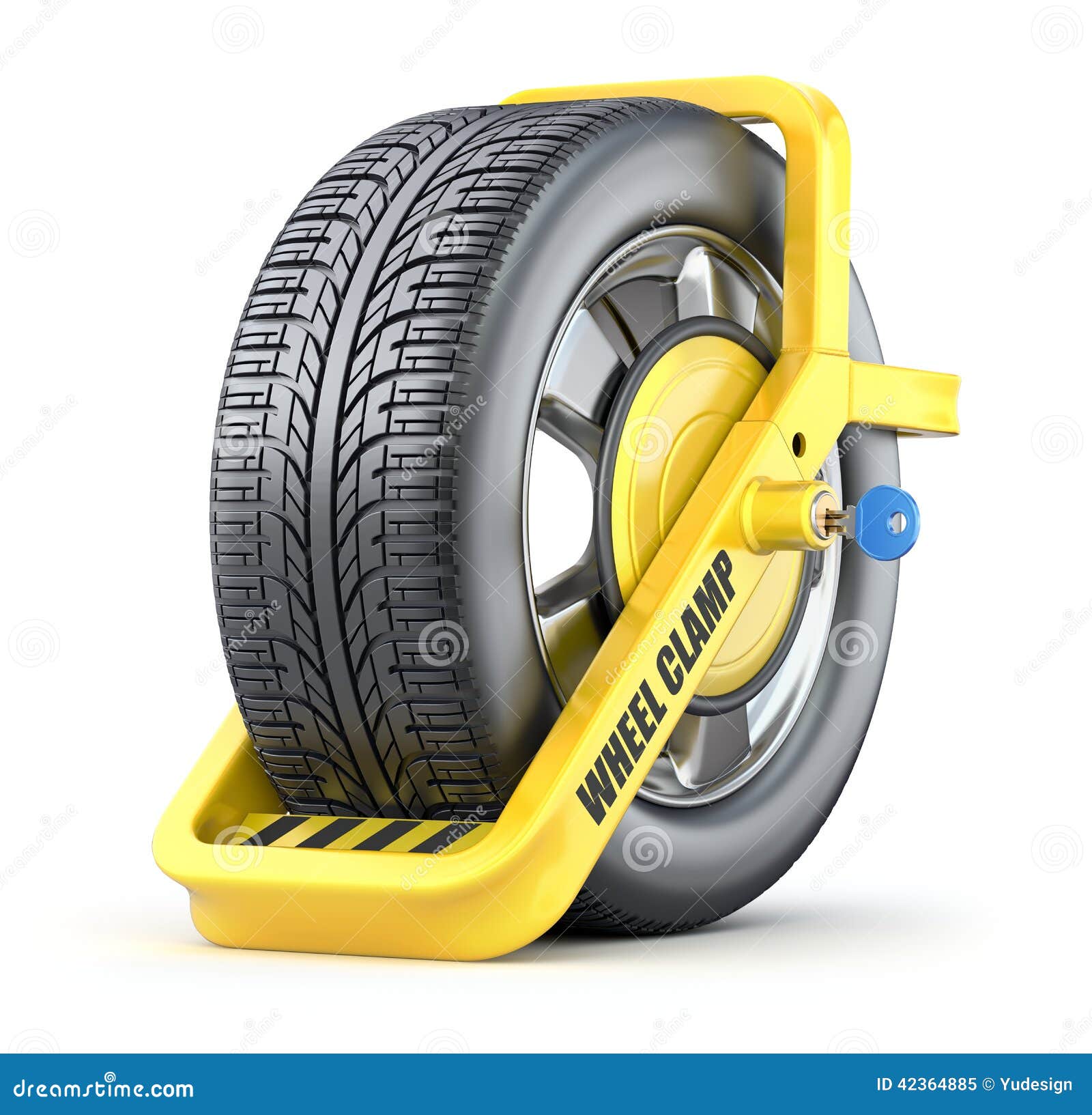 Wheel clamp stock illustration. Illustration of vehicle - 42364885