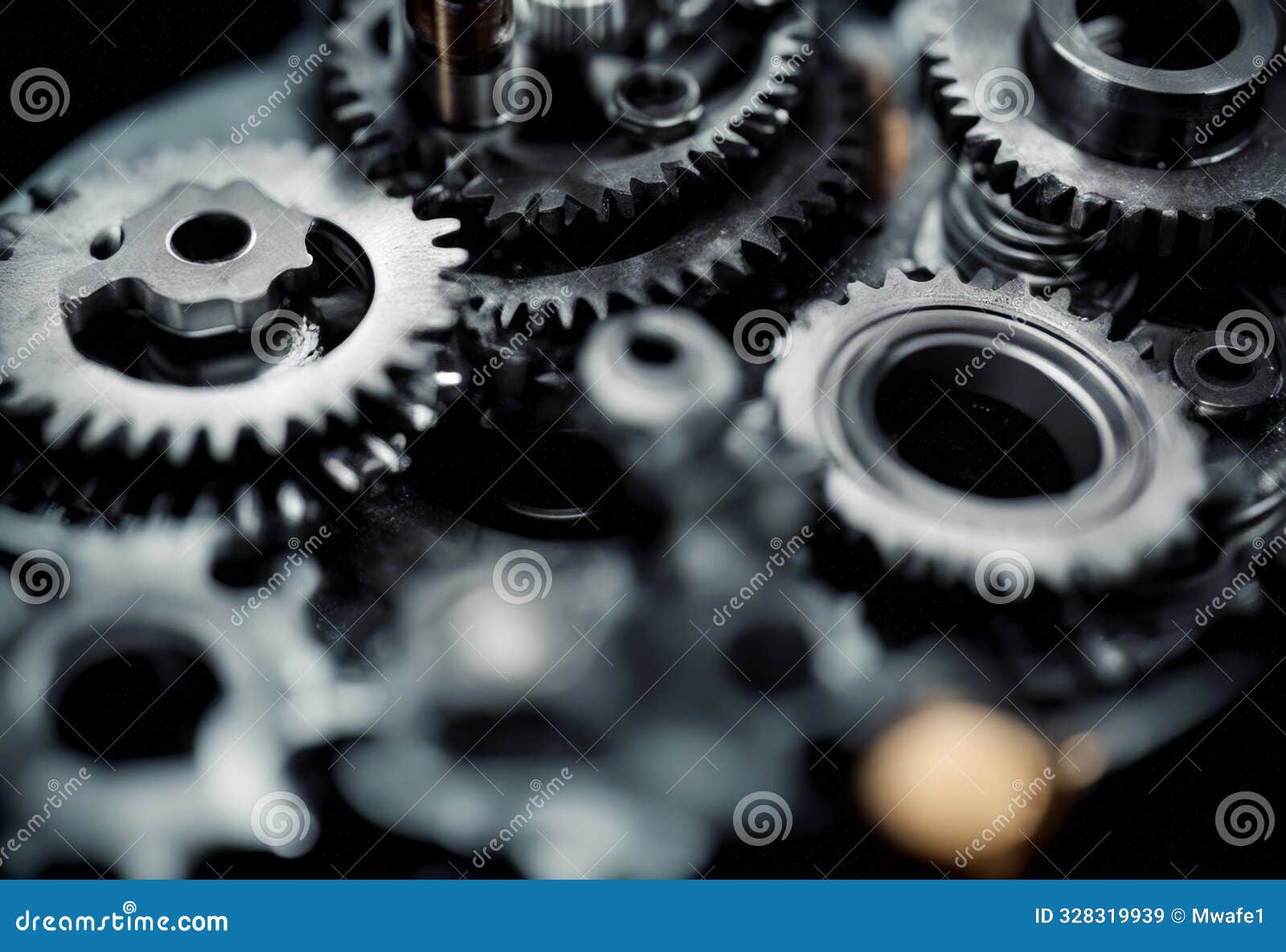 Wheel Closeup Gear Mechanics Teamwork Mechanic Drive Machine Chrome ...