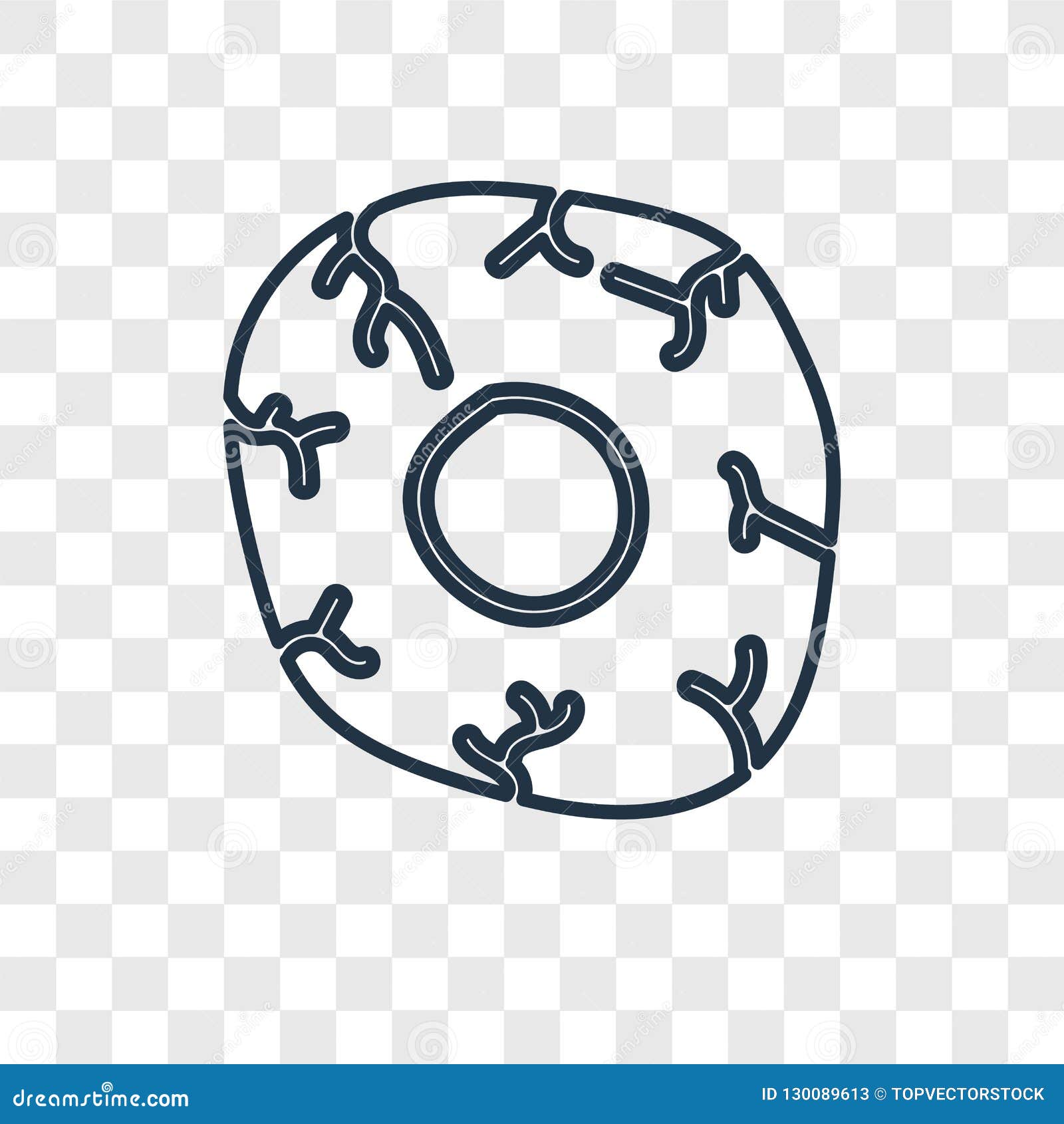 Wheel Concept Vector Linear Icon Isolated on Transparent Background ...