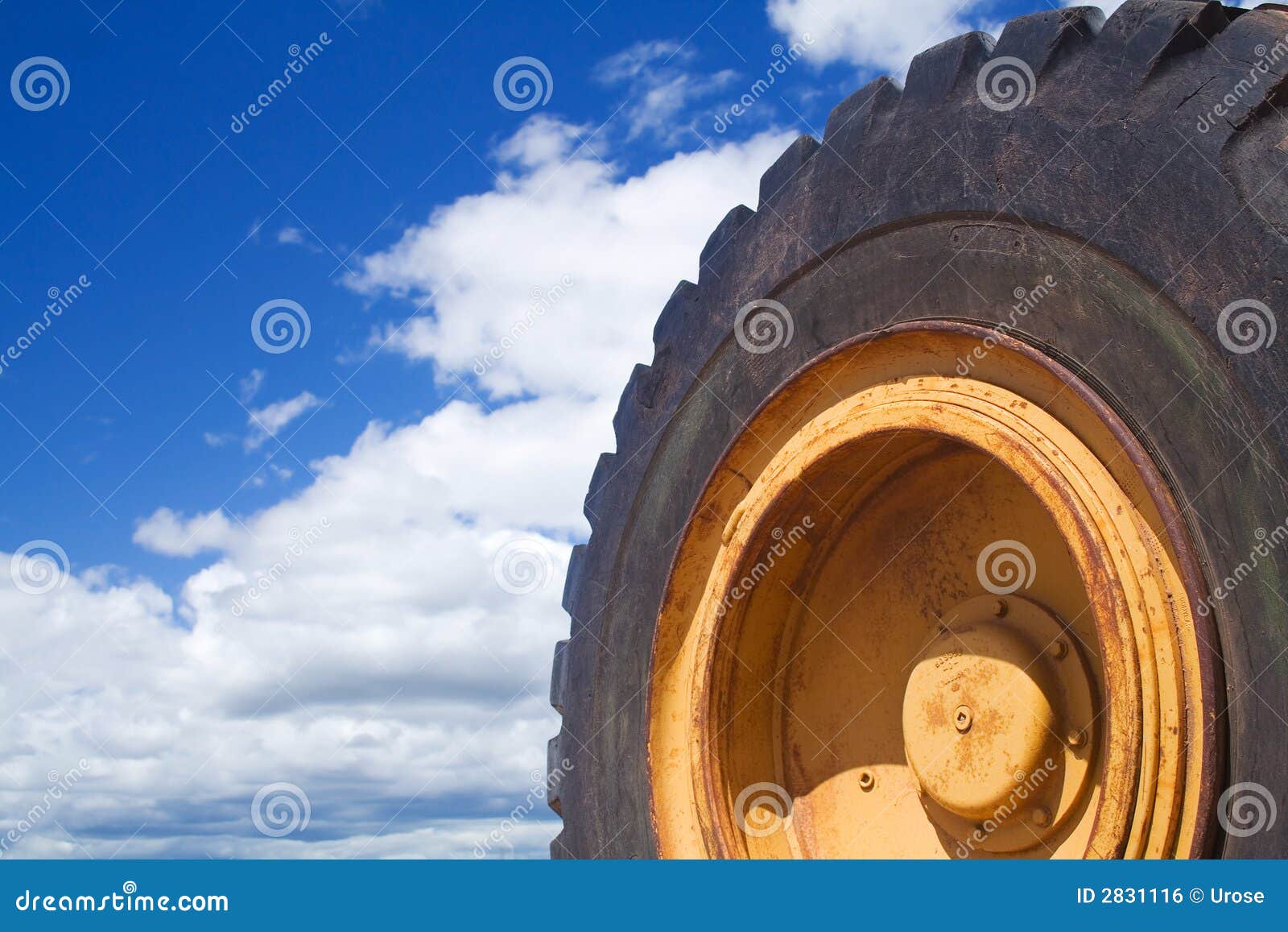 Wheel of Construction stock photo. Image of front, tractor - 2831116