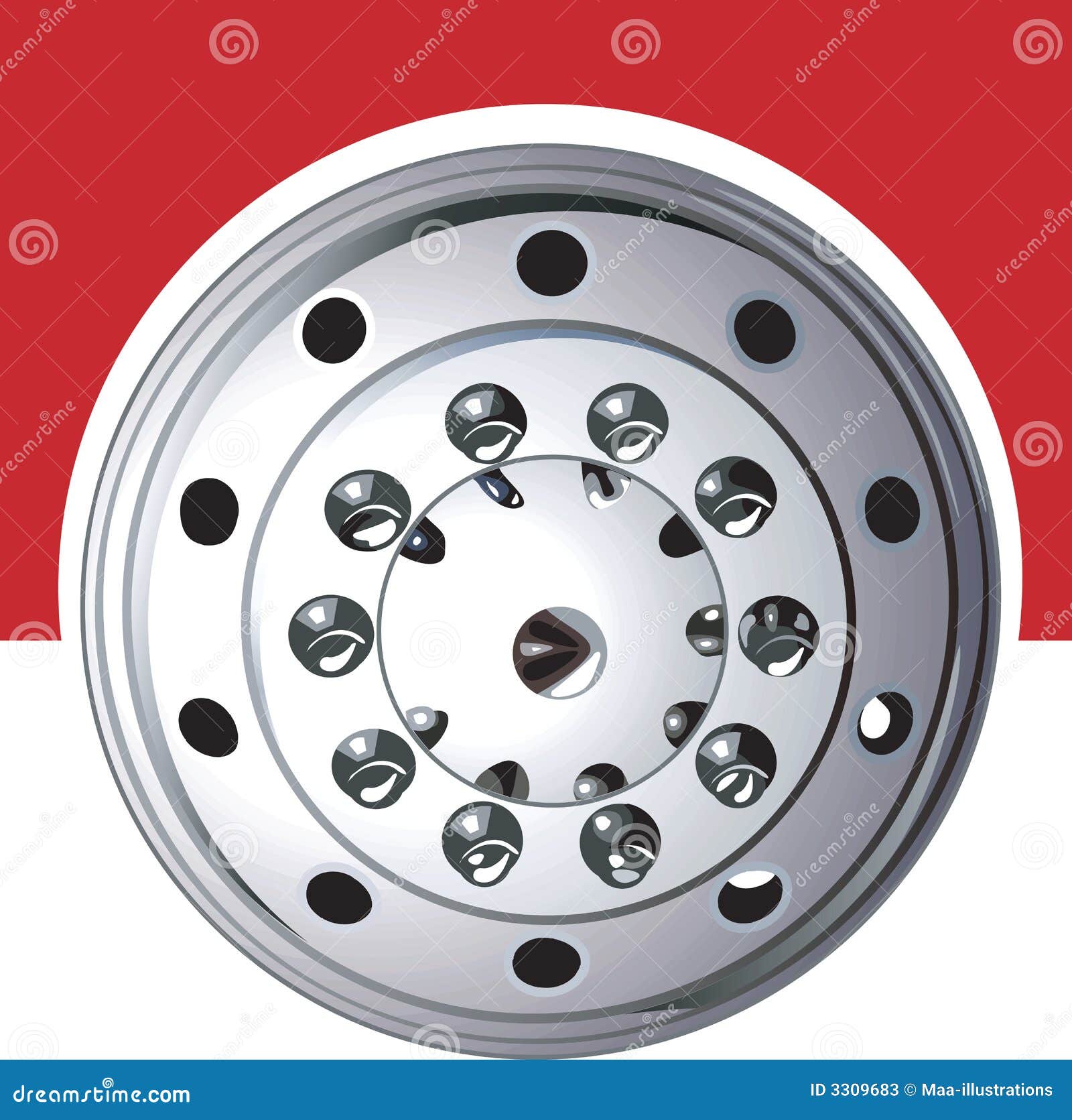 Wheel cup stock vector. Illustration of alloy, yellow - 3309683