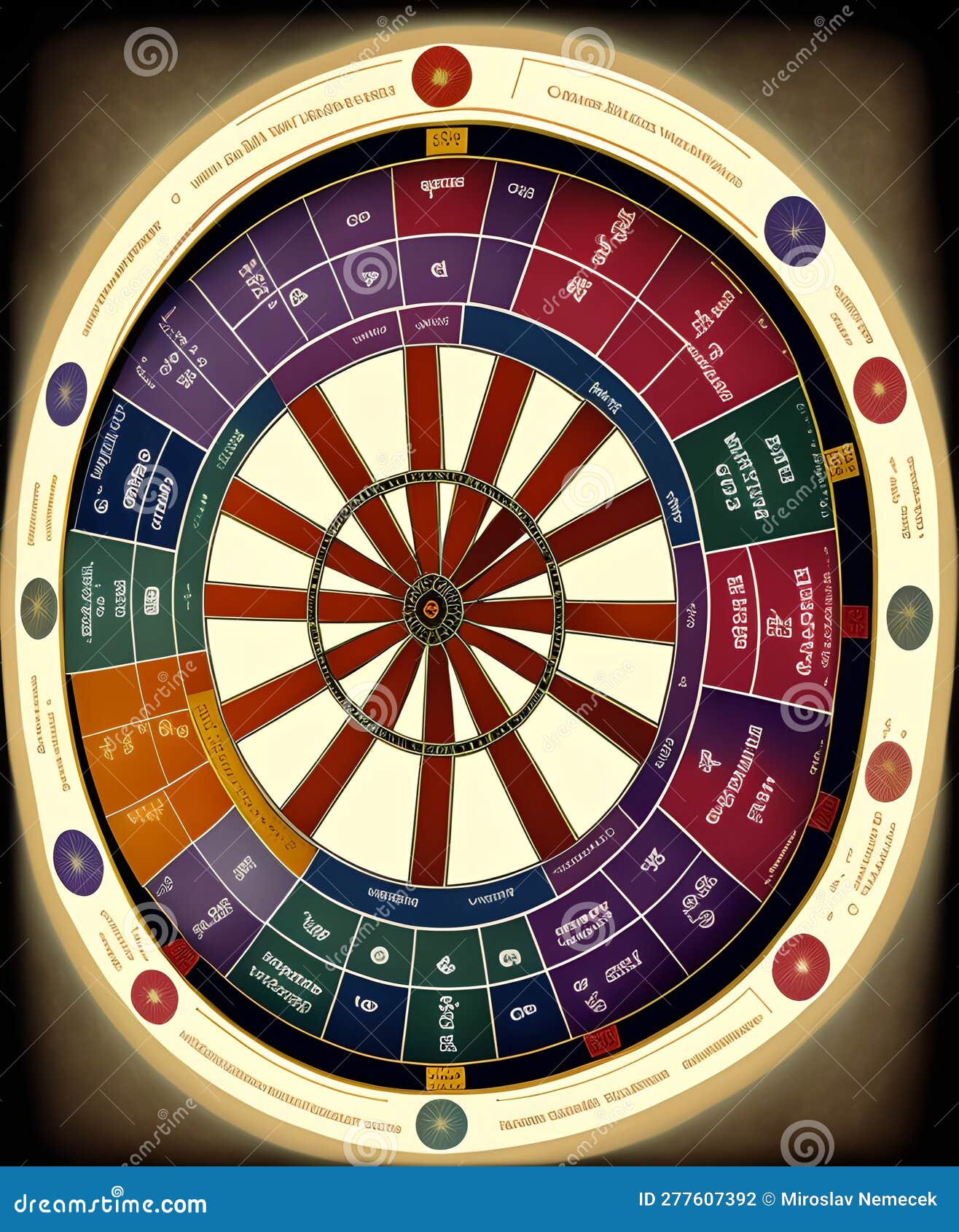 Wheel of Destiny, Generative AI Illustration Stock Illustration ...