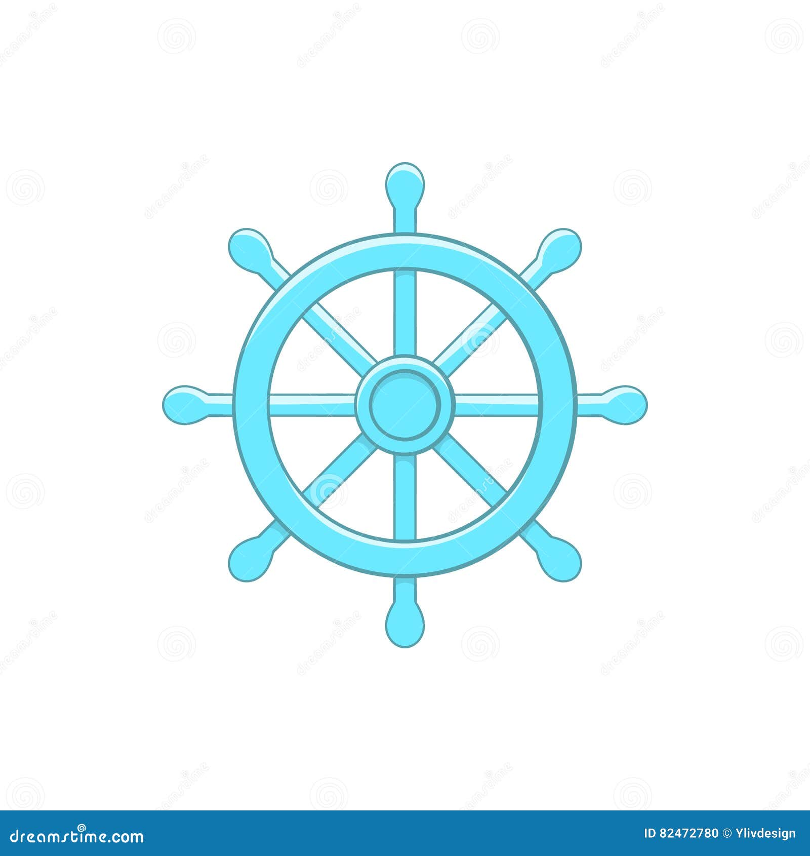 Wheel of Dharma Icon, Cartoon Style Stock Vector - Illustration of ...