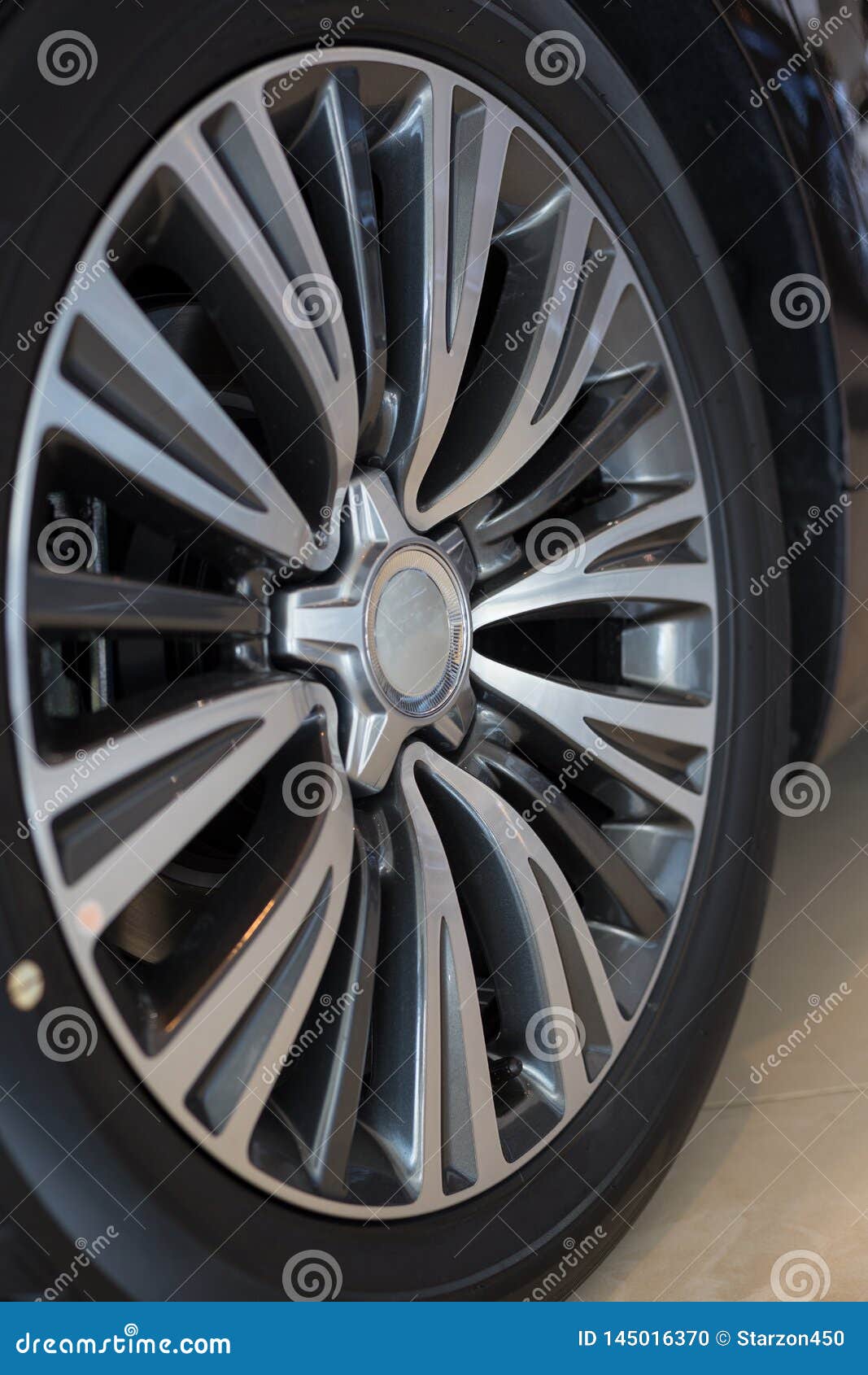 The Wheel Disk of a New Modern Car. Prestigious Vehicles Stock Photo ...