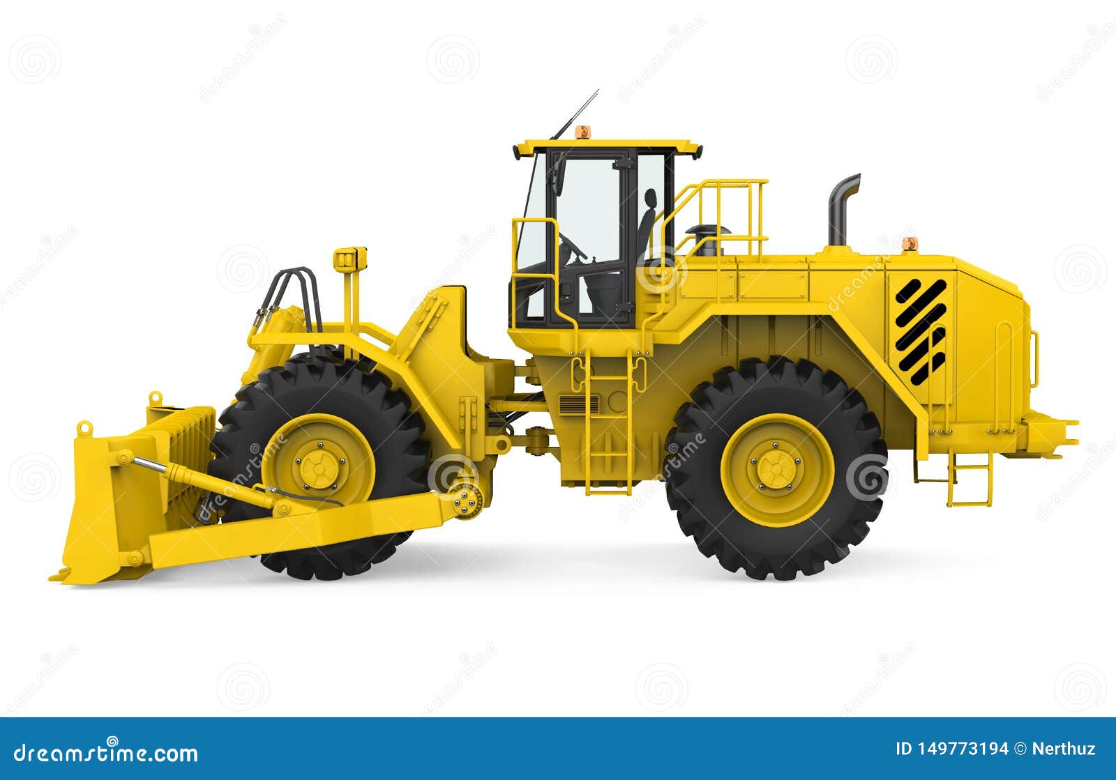 Dozer Isolated On White Background In Flat Style Vector Illustration ...