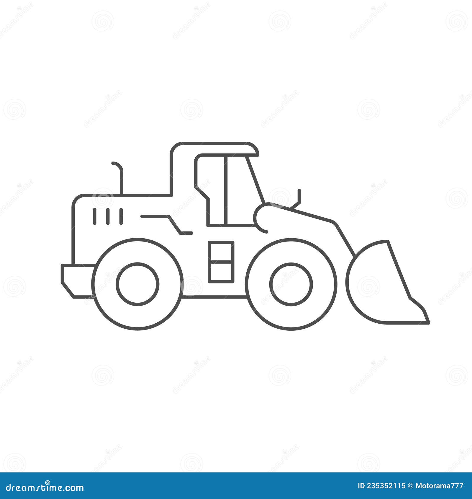 Wheel Earth Mover Line Outline Icon Stock Vector - Illustration of ...