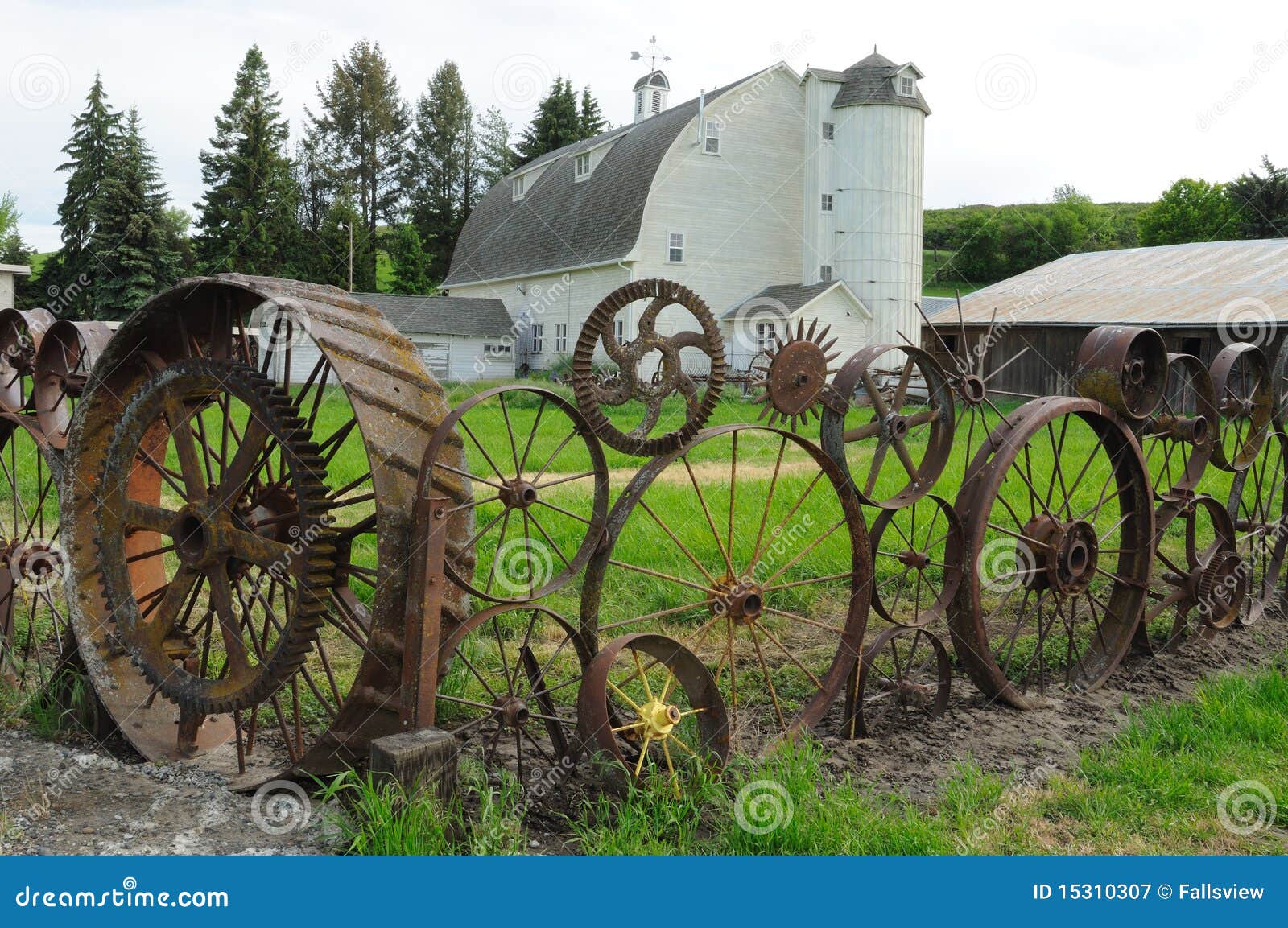 Wheel Fence. Stock Photo | CartoonDealer.com #153070518