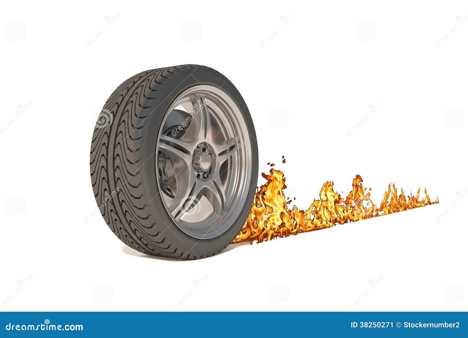 Wheel and fire stock illustration. Illustration of wheel - 38250271
