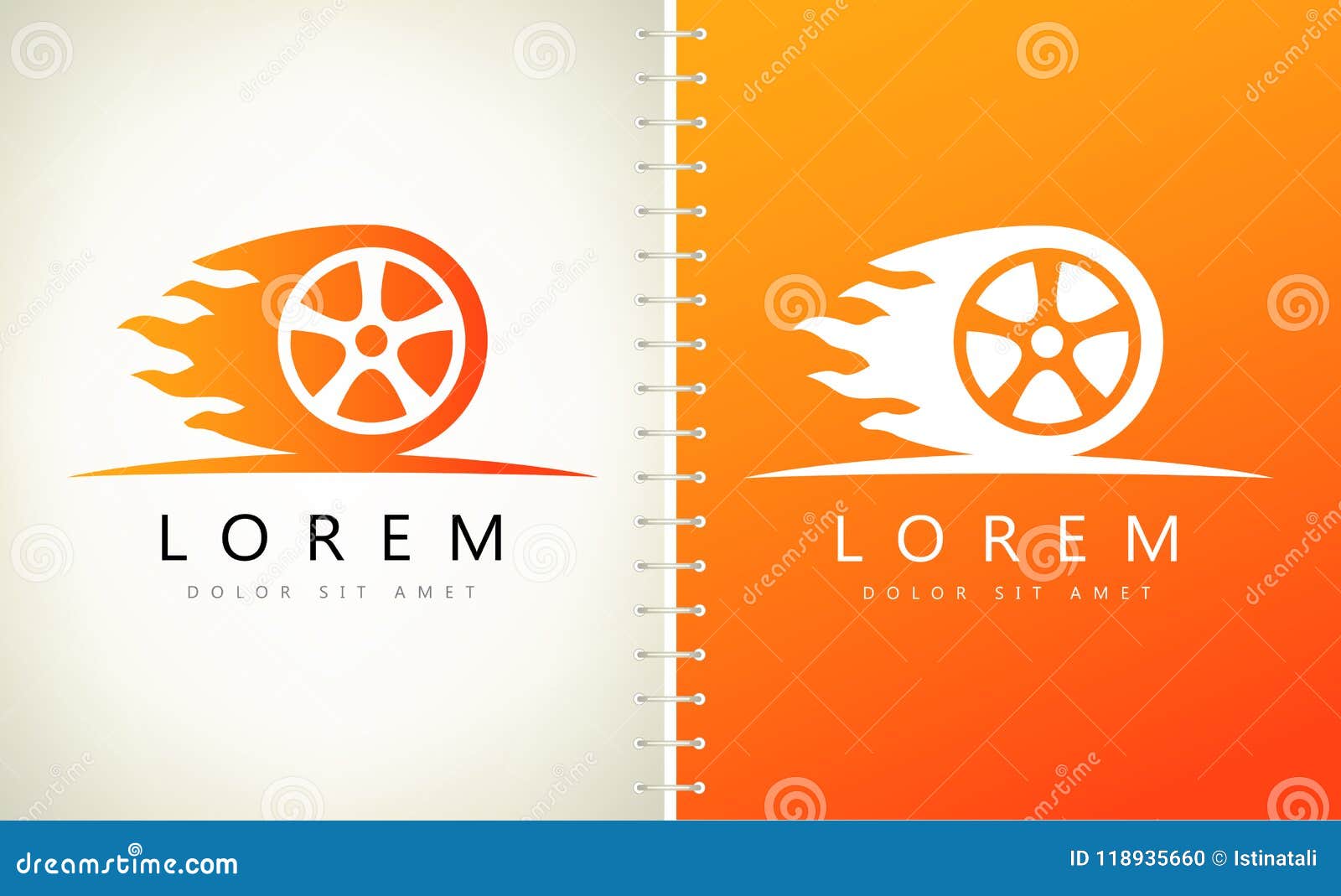 Wheel in Fire Flame Logo Vector Stock Vector - Illustration of business ...