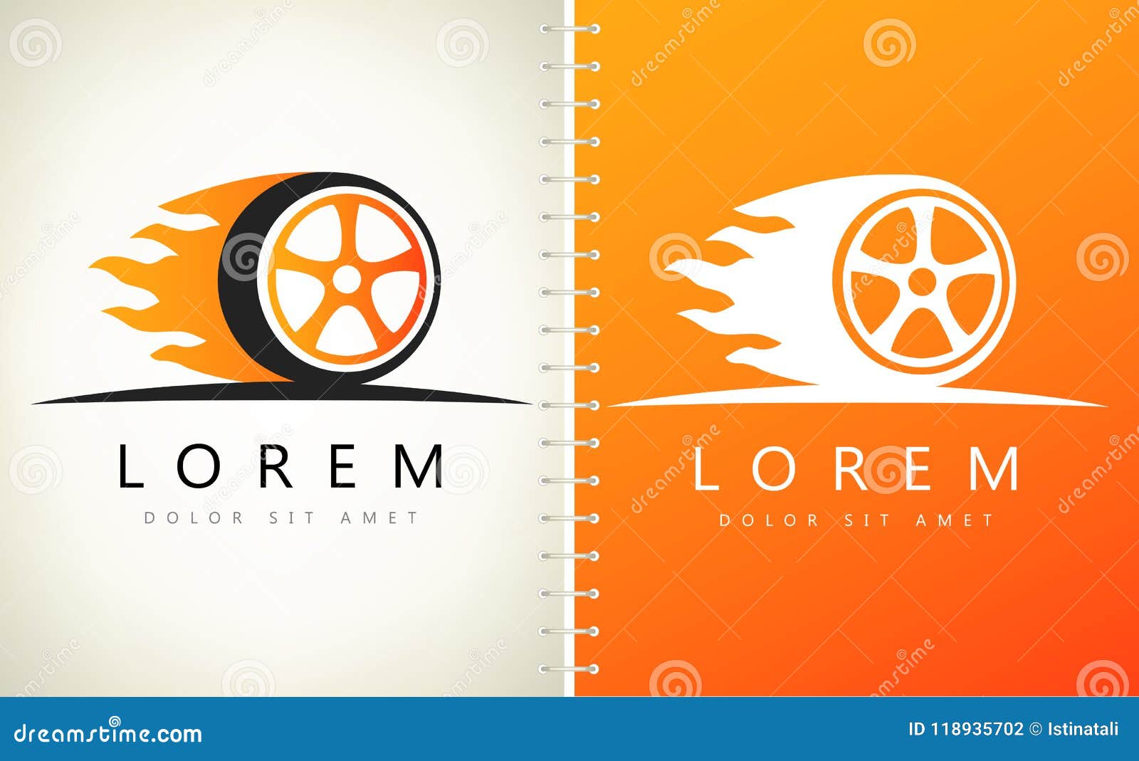 Wheel in Fire Flame Logo Vector Stock Vector - Illustration of repair ...