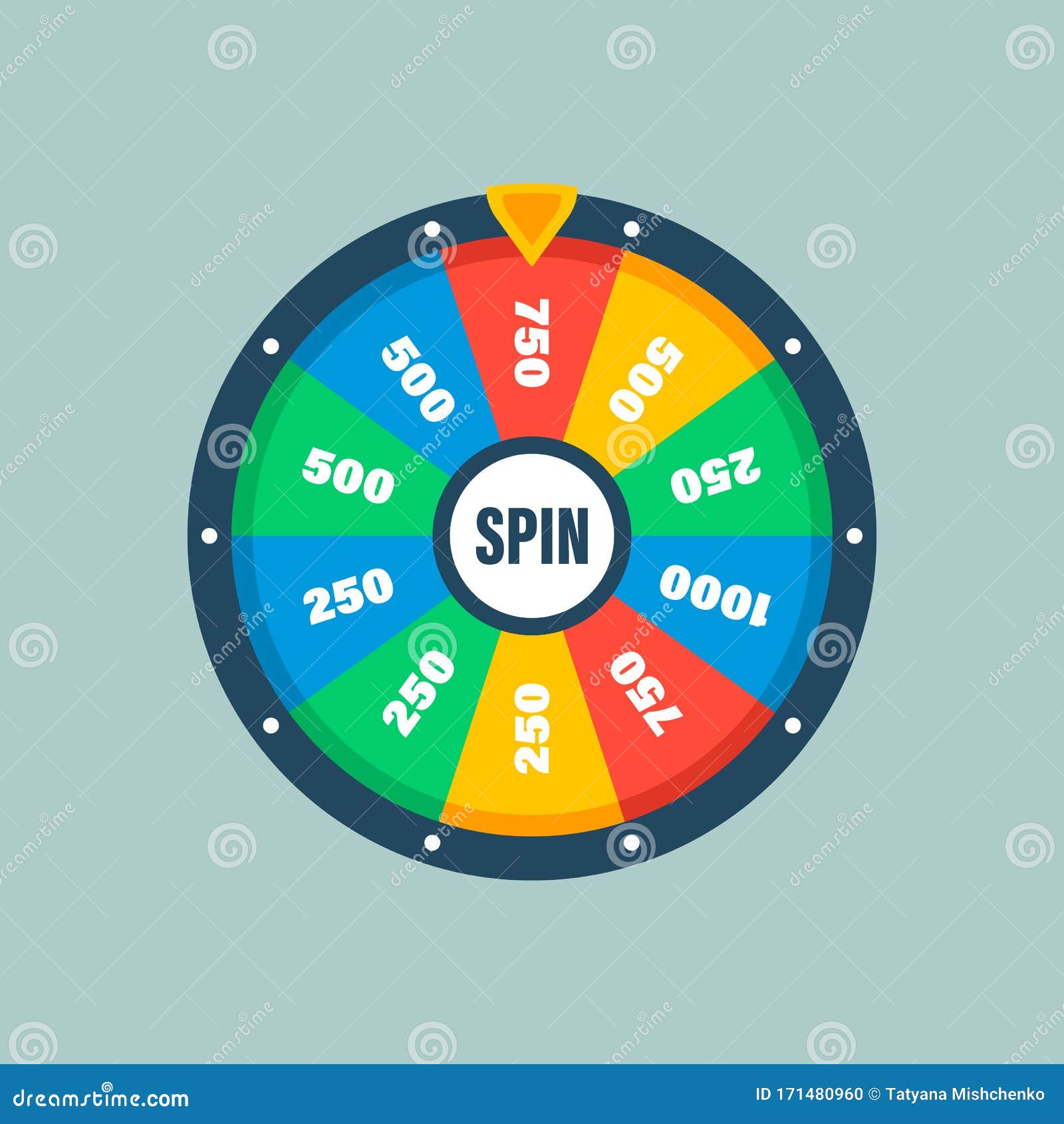 Wheel of Fortune. Circle Spin Vector Background. Isolated Vector ...