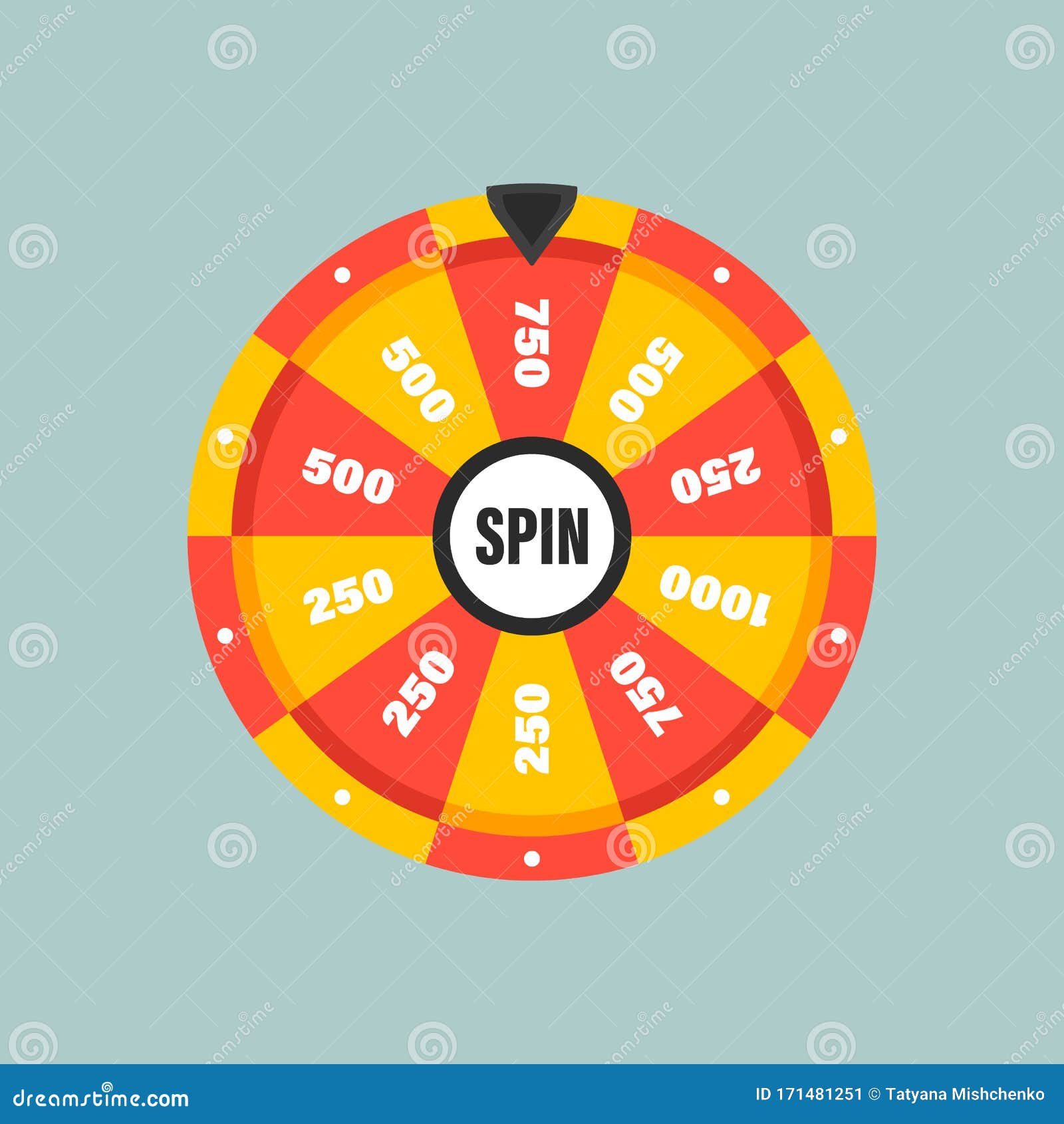 Wheel of Fortune. Circle Spin Vector Background. Isolated Vector ...