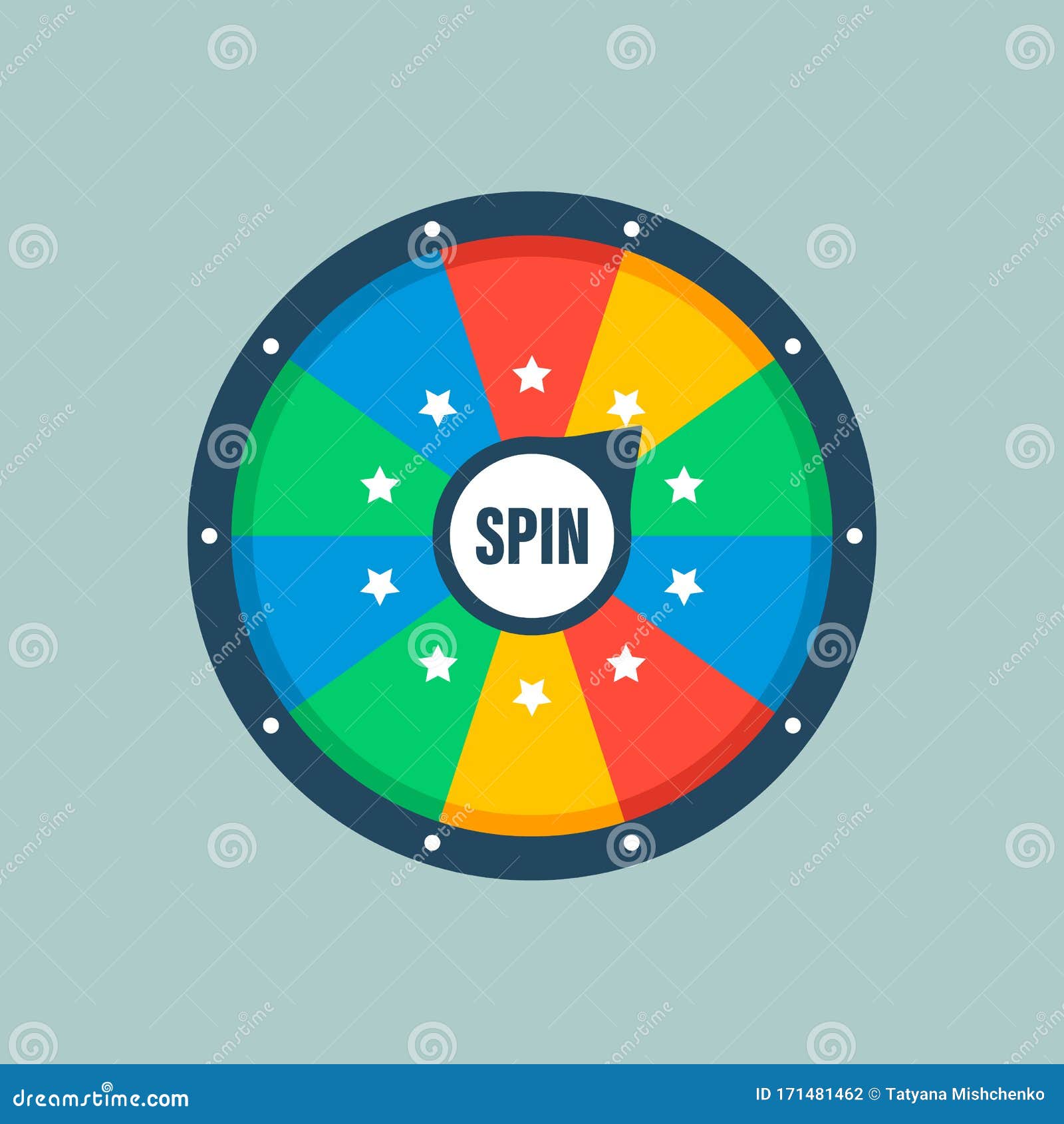 Wheel of Fortune. Circle Spin Vector Background. Isolated Vector ...