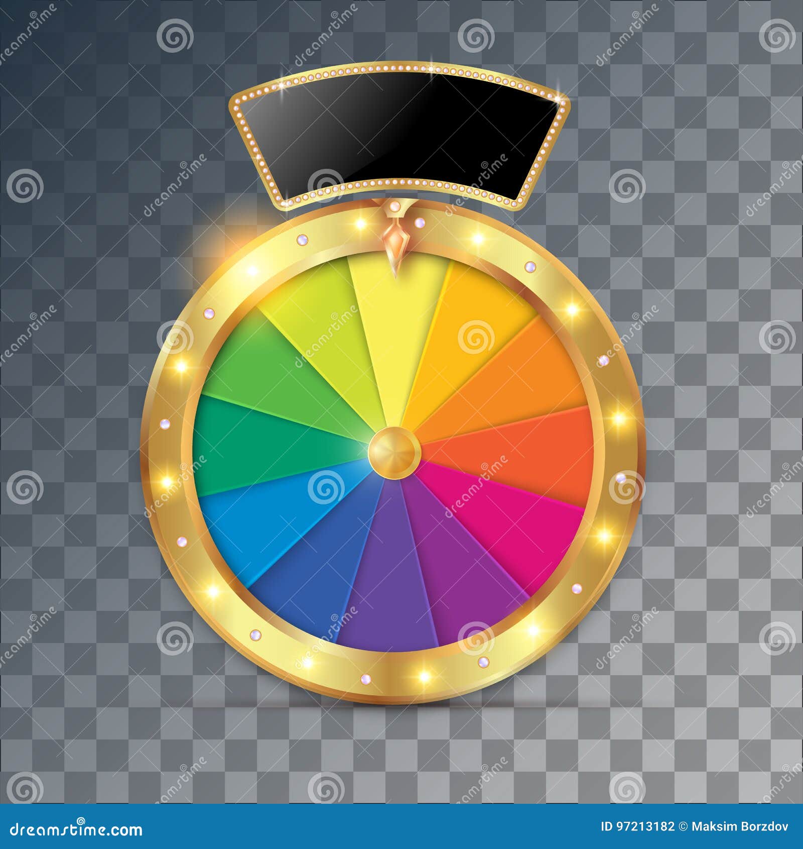 Wheel Of Fortune, Lucky Icon On Transparent Background. Vector ...
