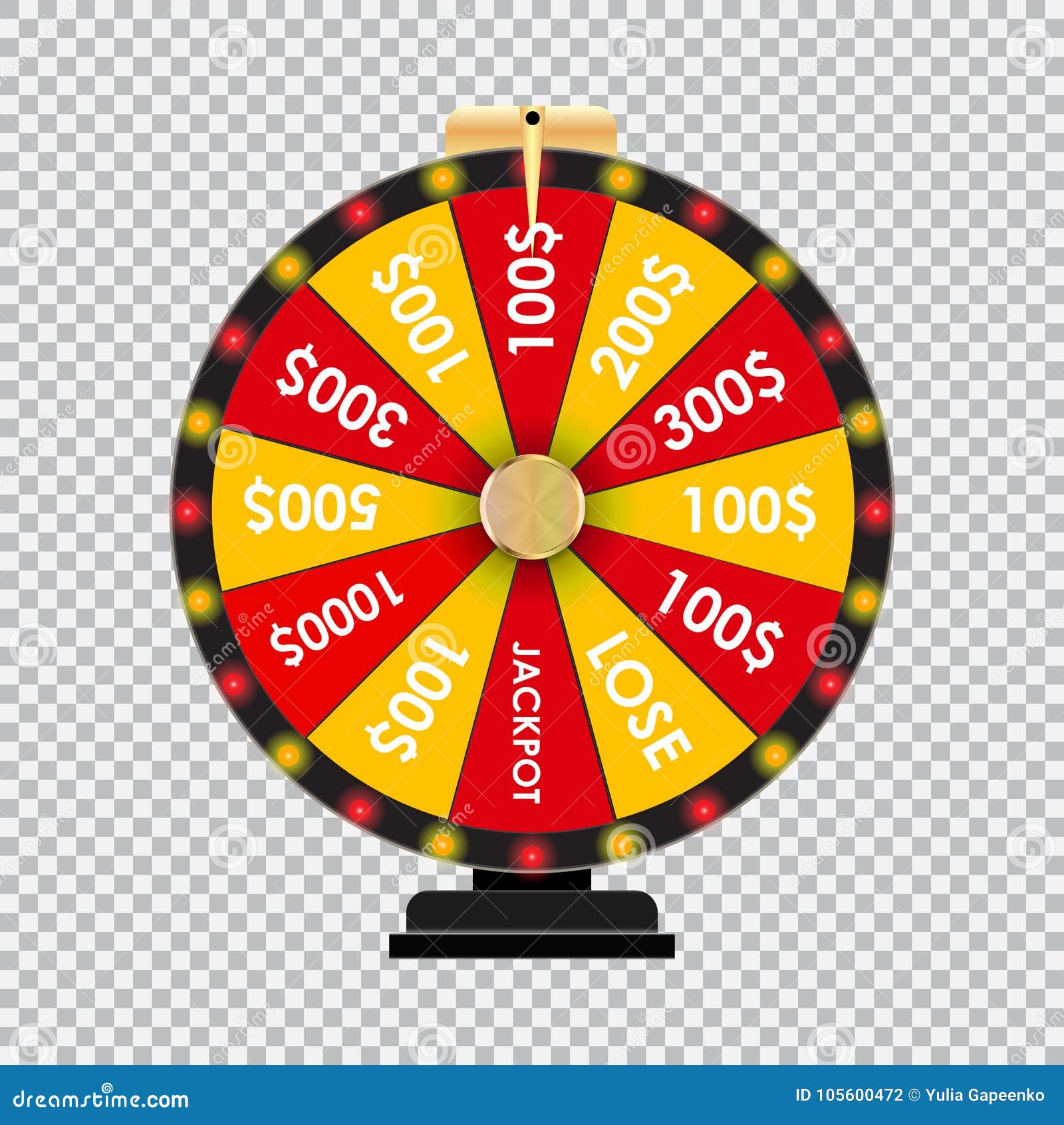 Wheel of Fortune, Lucky Icon with Place for Text. Vector Illustration ...