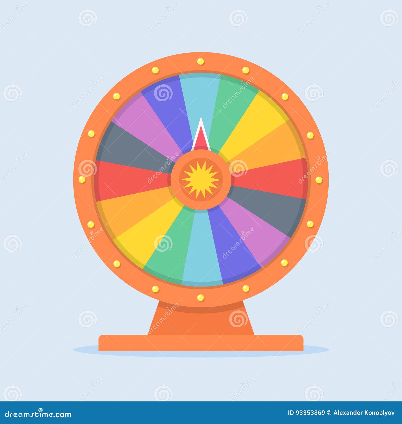 Wheel of Fortune Vector Illustration Stock Vector - Illustration of ...