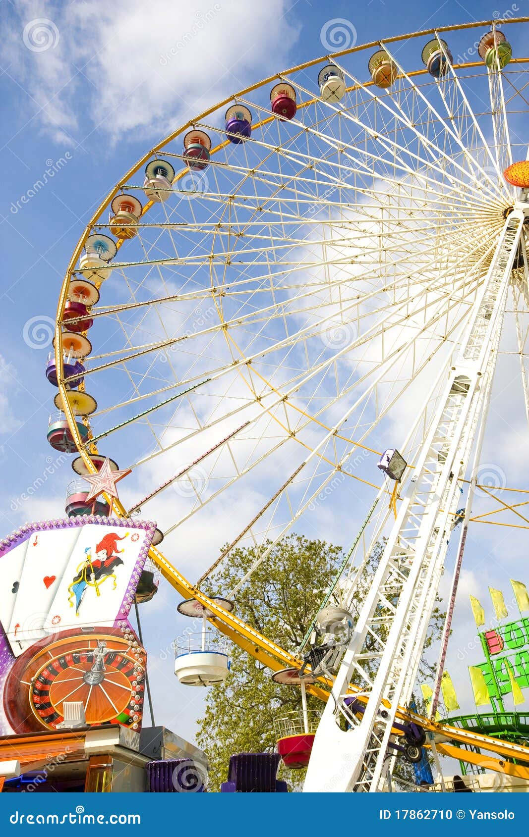 Wheel funfair stock photo. Image of action, infantile - 17862710