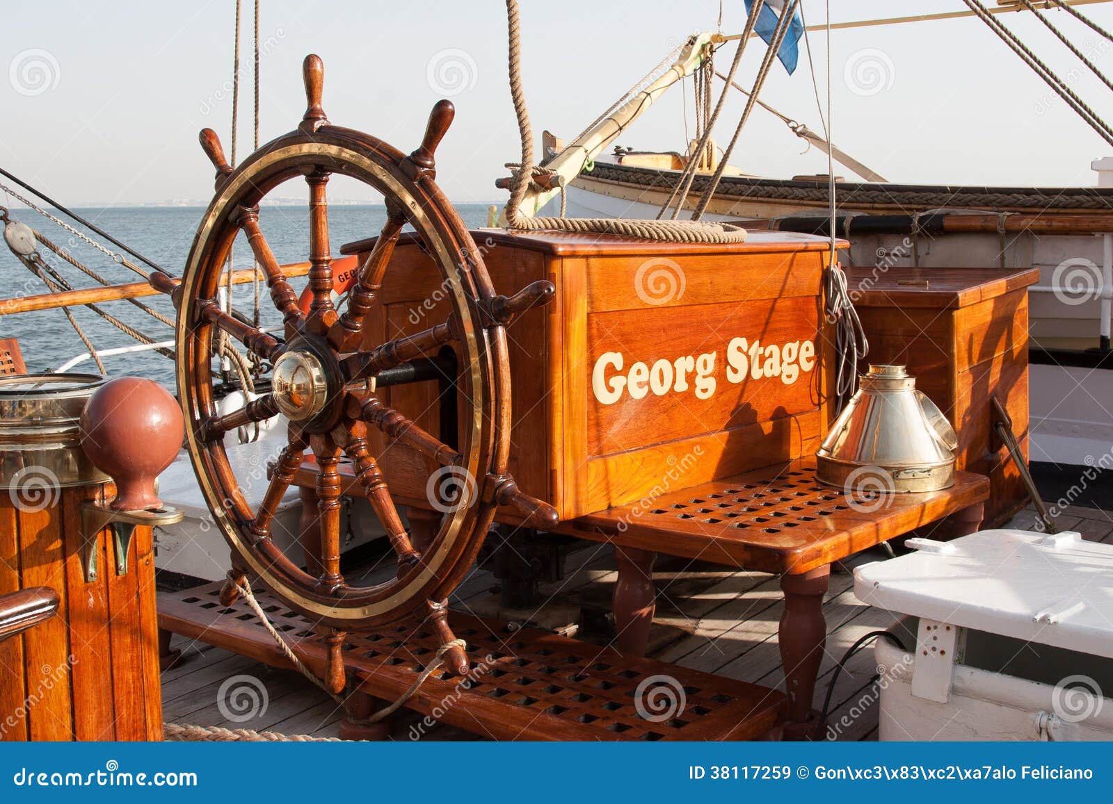 Wheel of Georg Stage boat editorial stock image. Image of antique ...