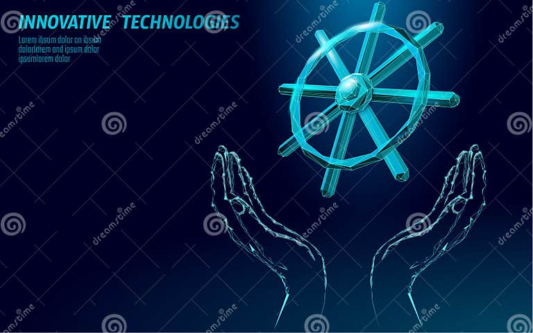 Wheel Helm Computer Developer App Concept. Business Digital Open Source ...