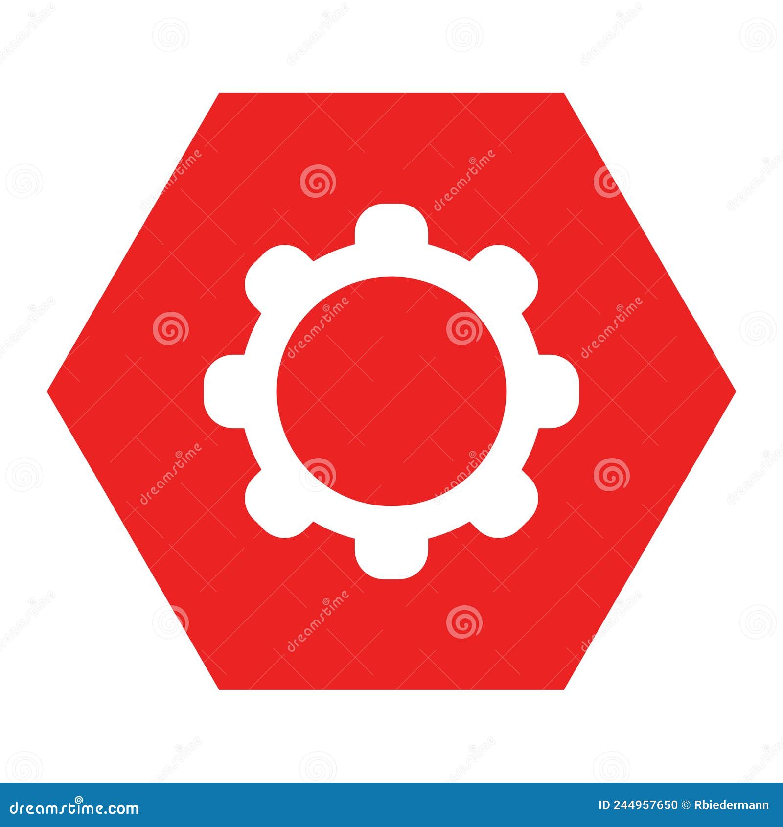 Wheel and hexagon stock vector. Illustration of mechanism - 244957650