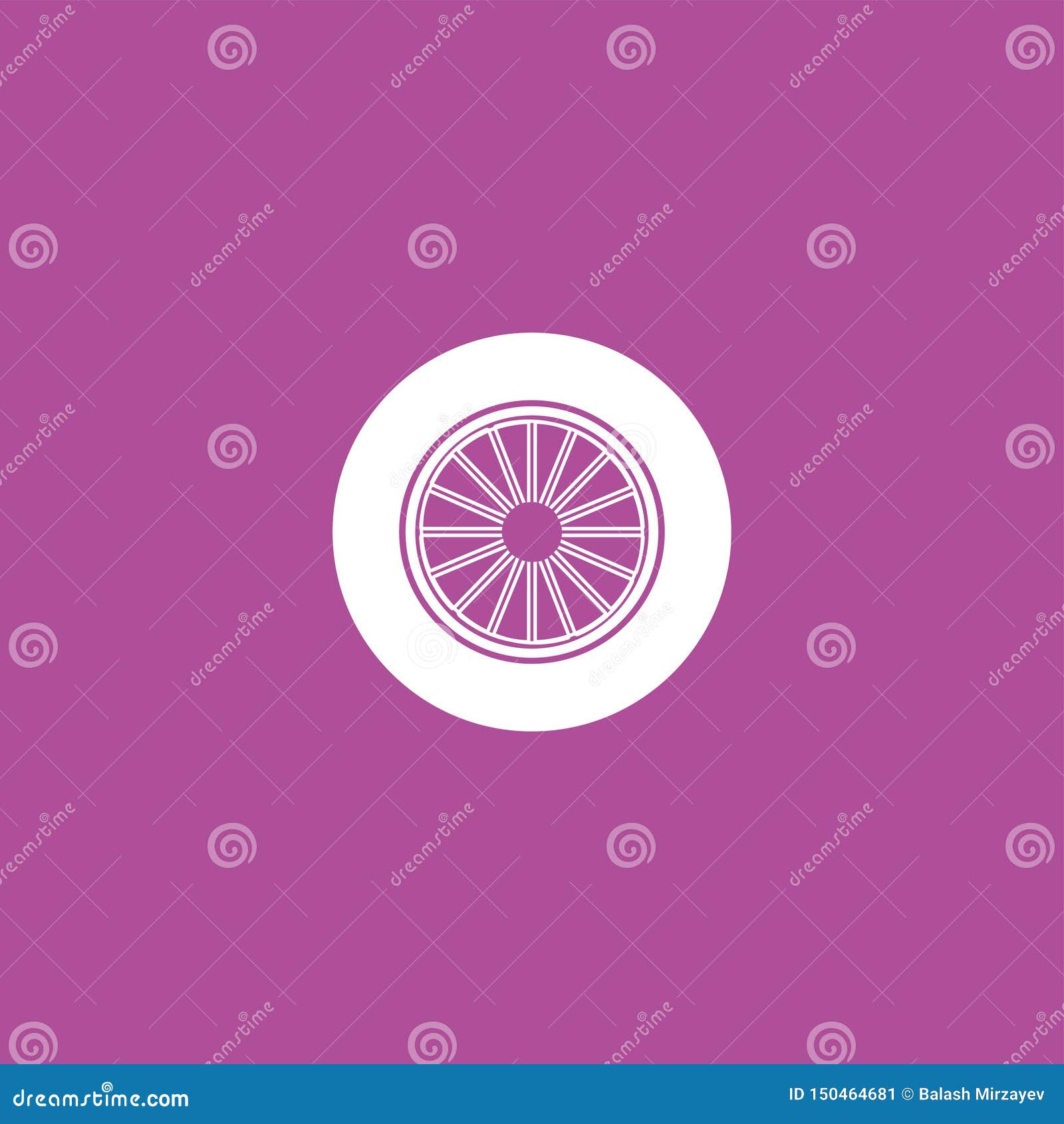 Wheel Icon Illustration Isolated Vector . Stock Vector - Illustration ...