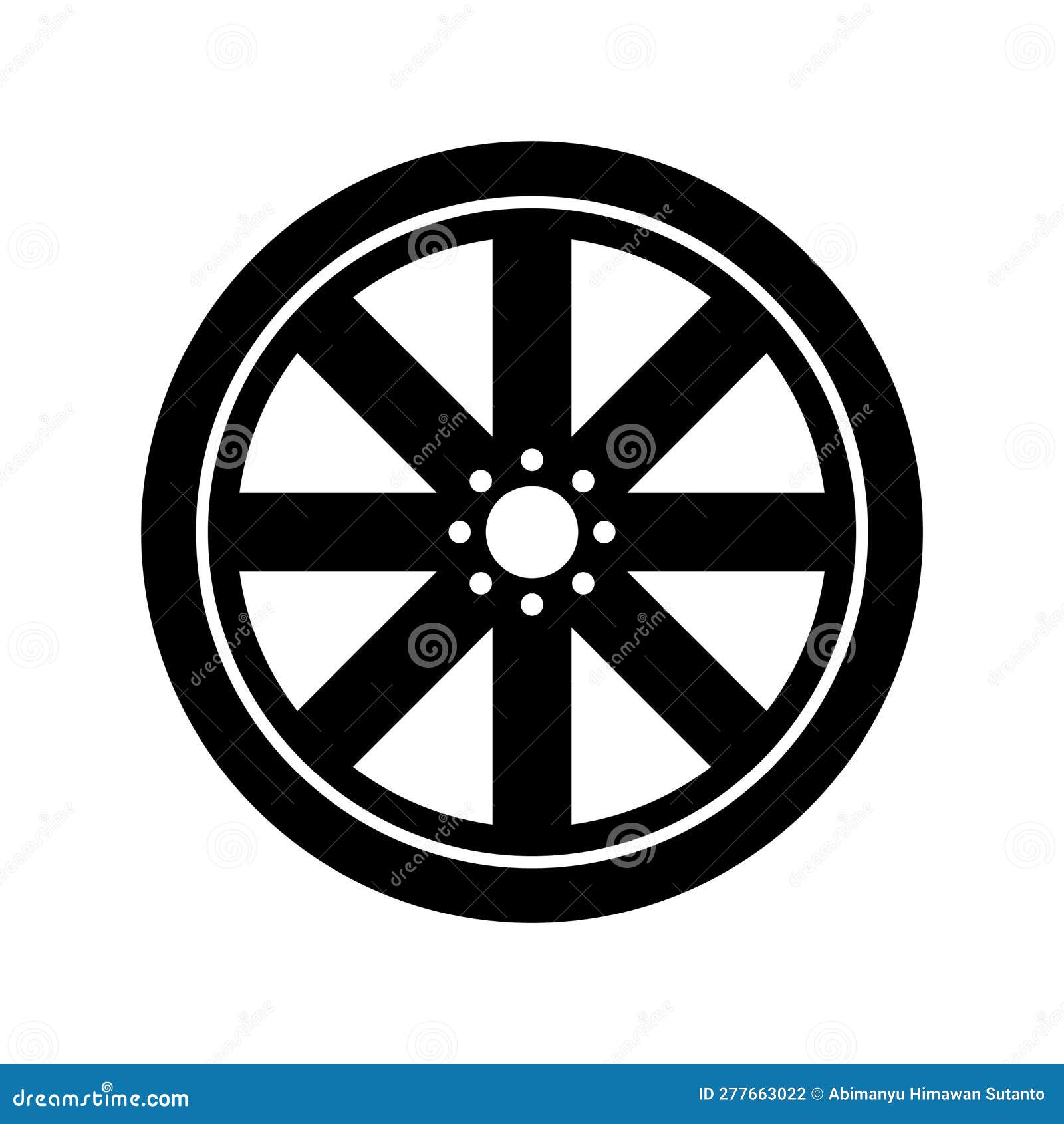 Wheel icon stock vector. Illustration of leisure, vector - 277663022