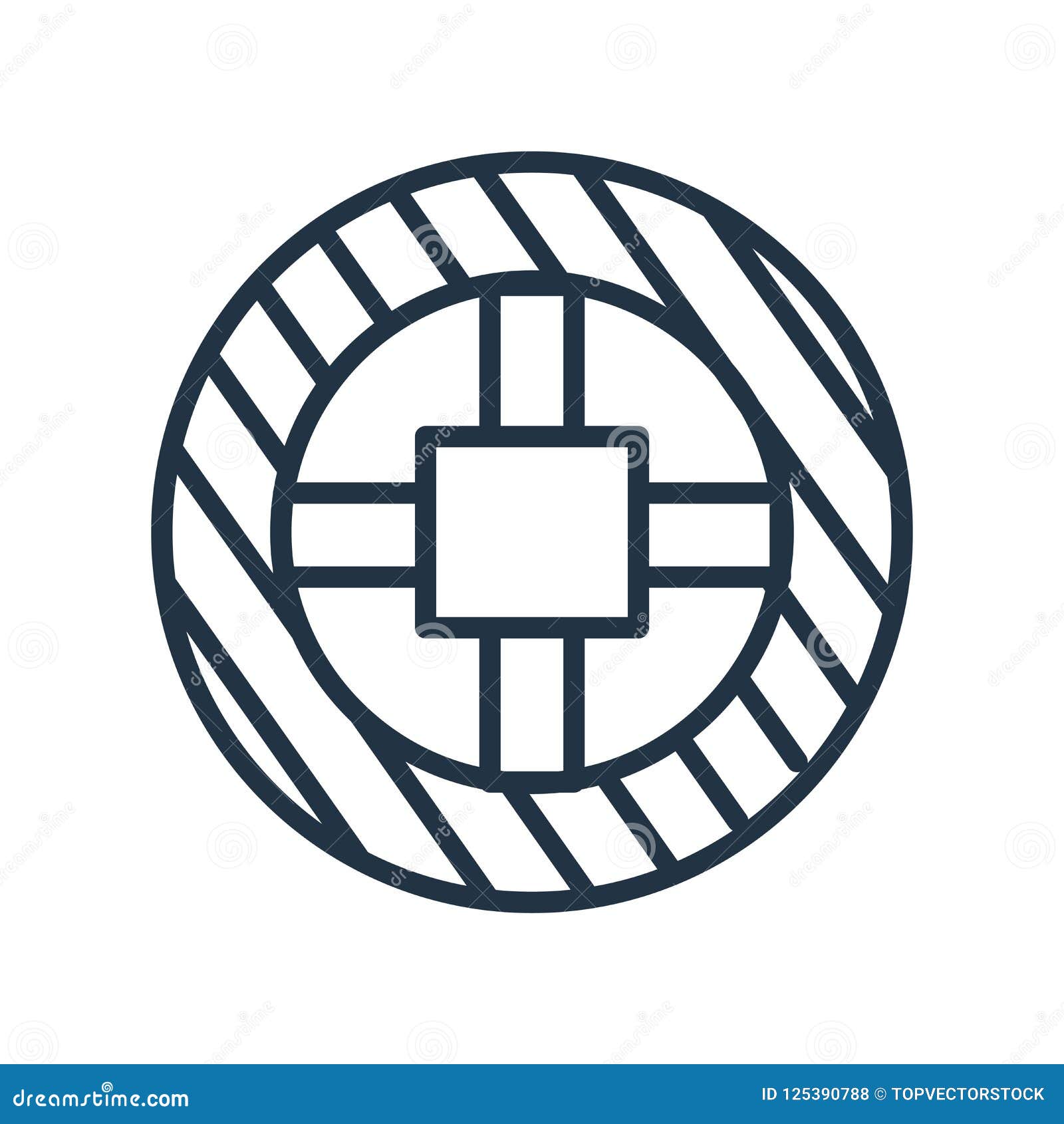 Wheel Icon Vector Isolated on White Background, Wheel Sign Stock Vector ...
