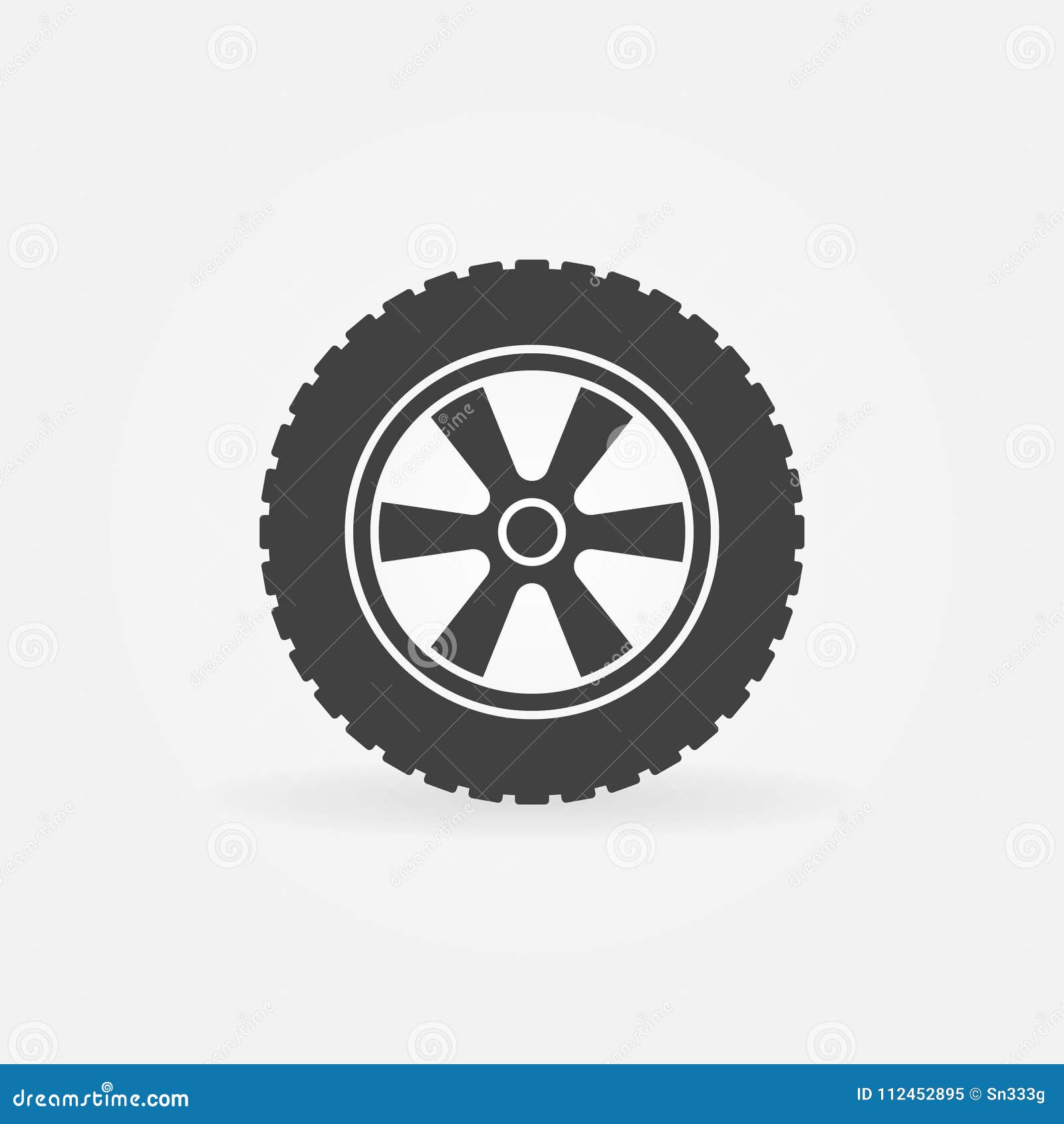 Wheel Icon - Vector Simple Symbol Stock Vector - Illustration of fast ...