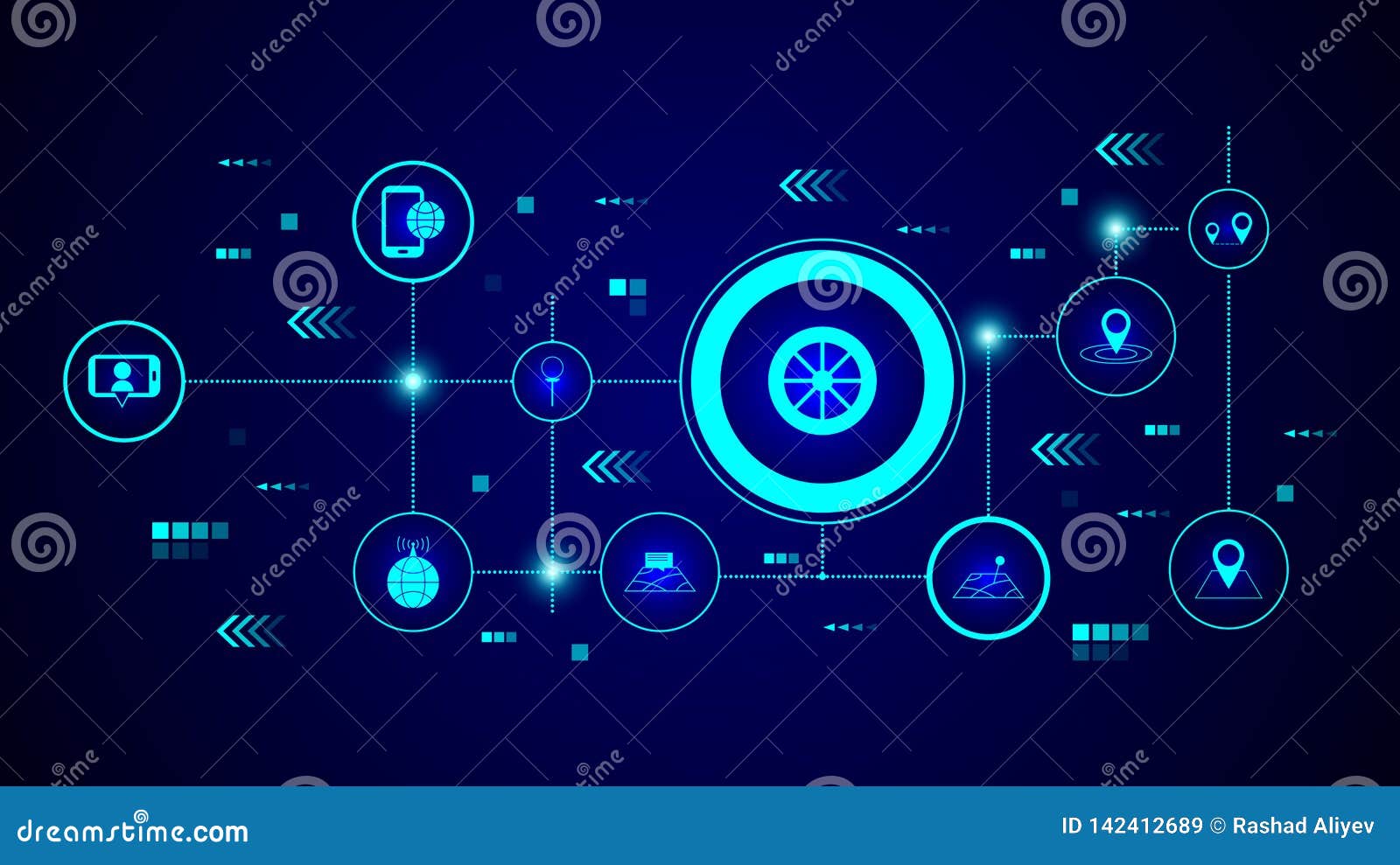 Wheel icon. from Web set stock illustration. Illustration of service ...