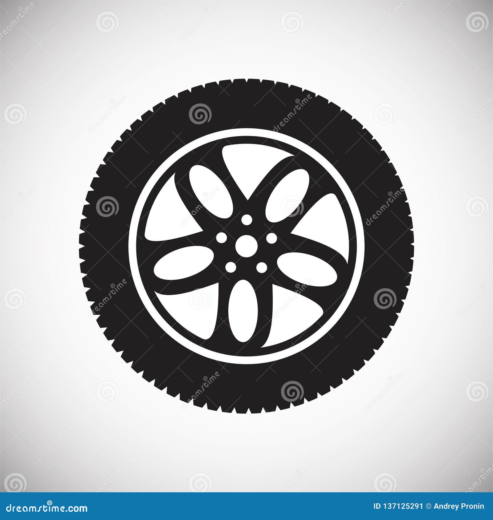 Wheel Icon on White Background for Graphic and Web Design, Modern ...