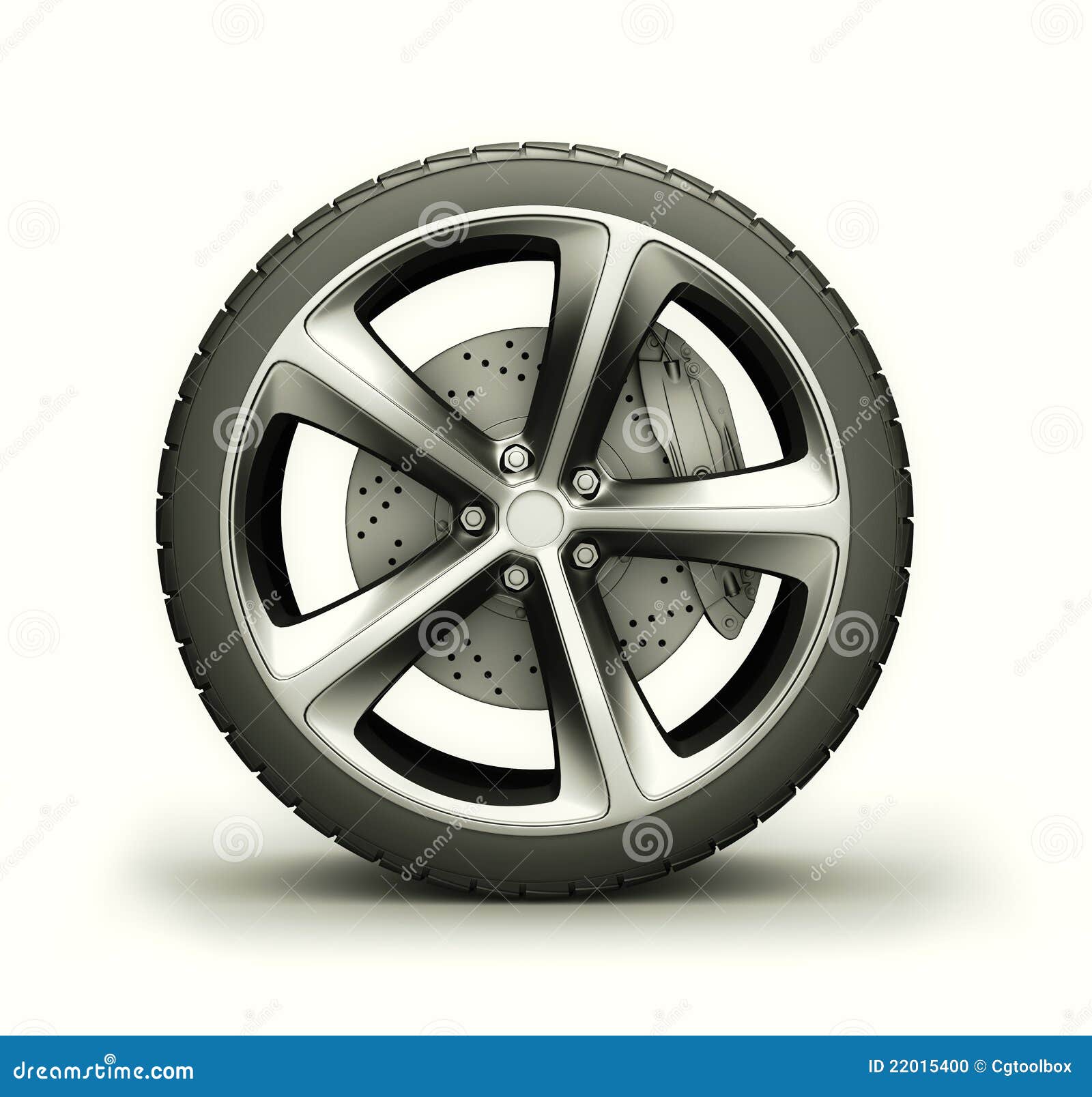 Wheel isolated on white stock illustration. Illustration of grip - 22015400