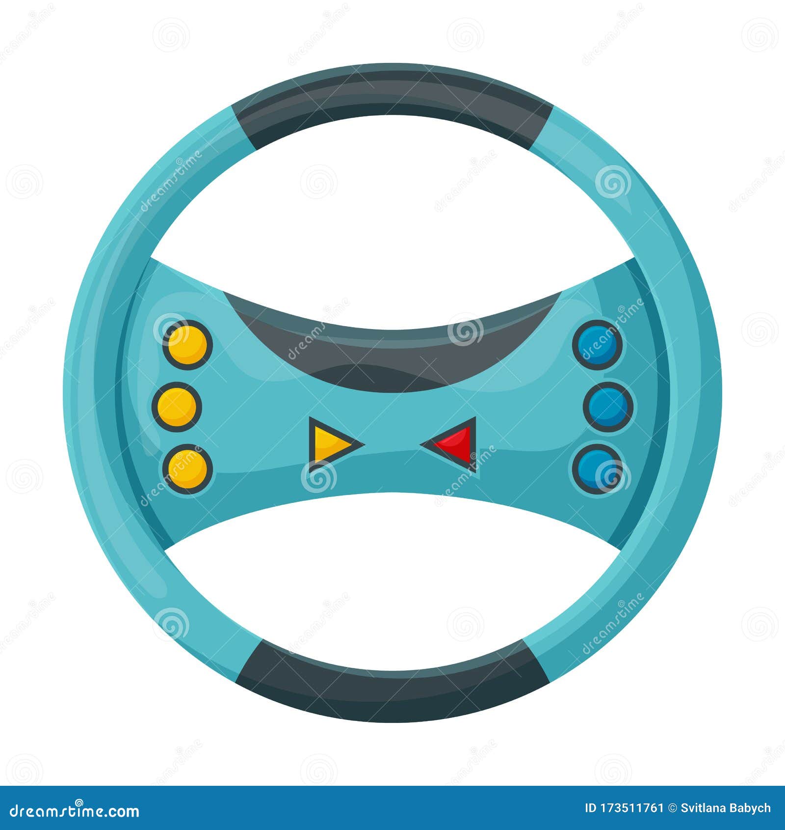 Wheel of Joystick Vector Icon.Cartoon Vector Icon Isolated on White ...
